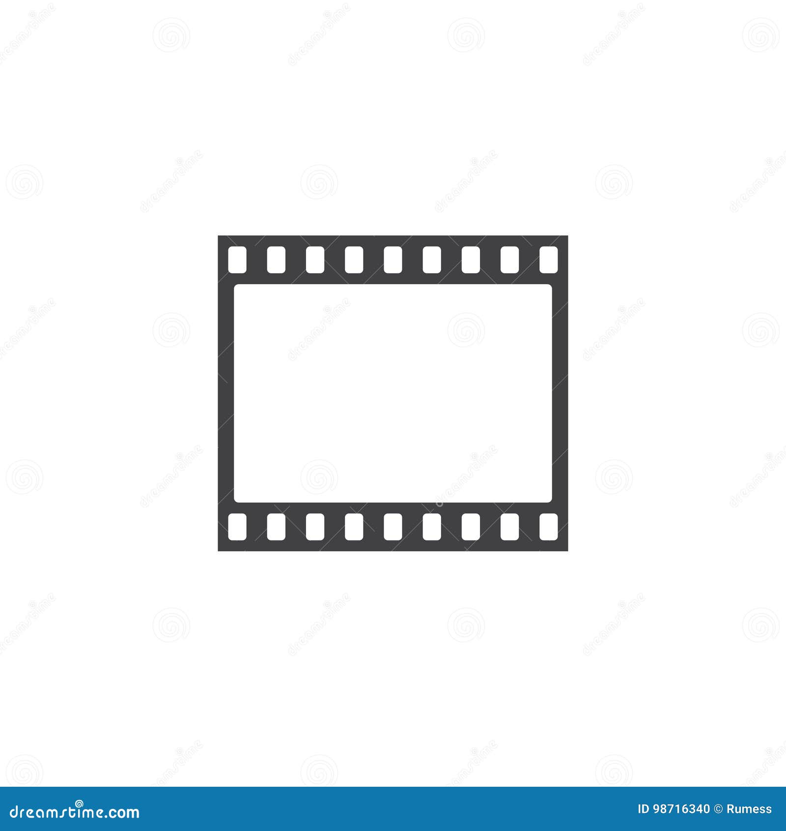 Vector photo frame icon stock vector. Illustration of 35mm - 98716340