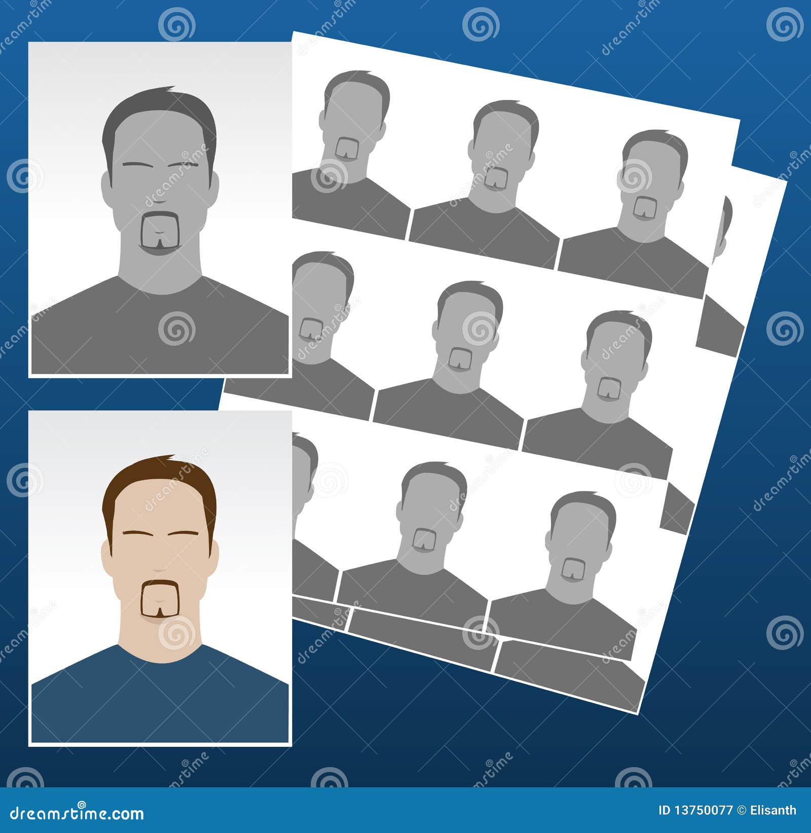 Vector Photo Icons with Faces Stock Vector - Illustration of icons ...