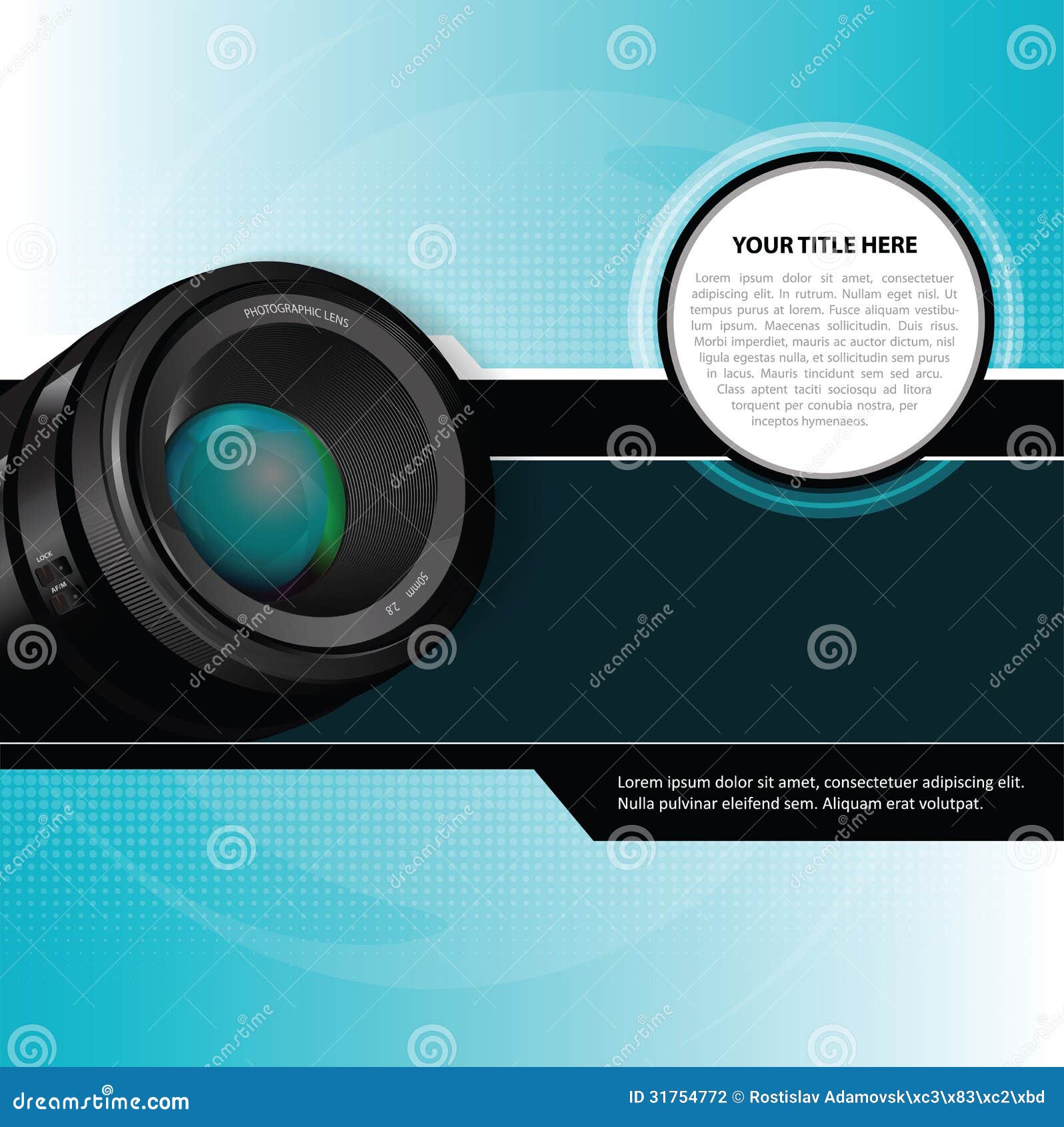 Vector Photographic Background with Lens Stock Illustration ...