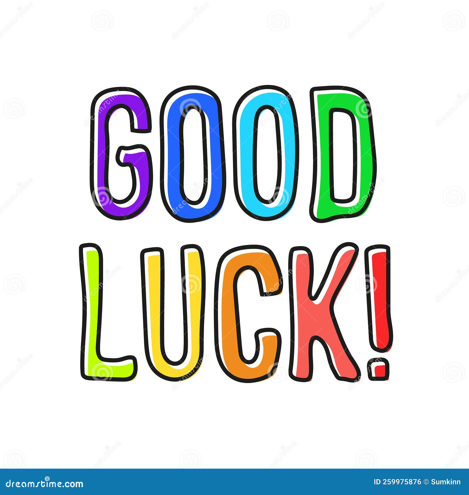 Vector phrase good luck stock illustration. Illustration of type ...