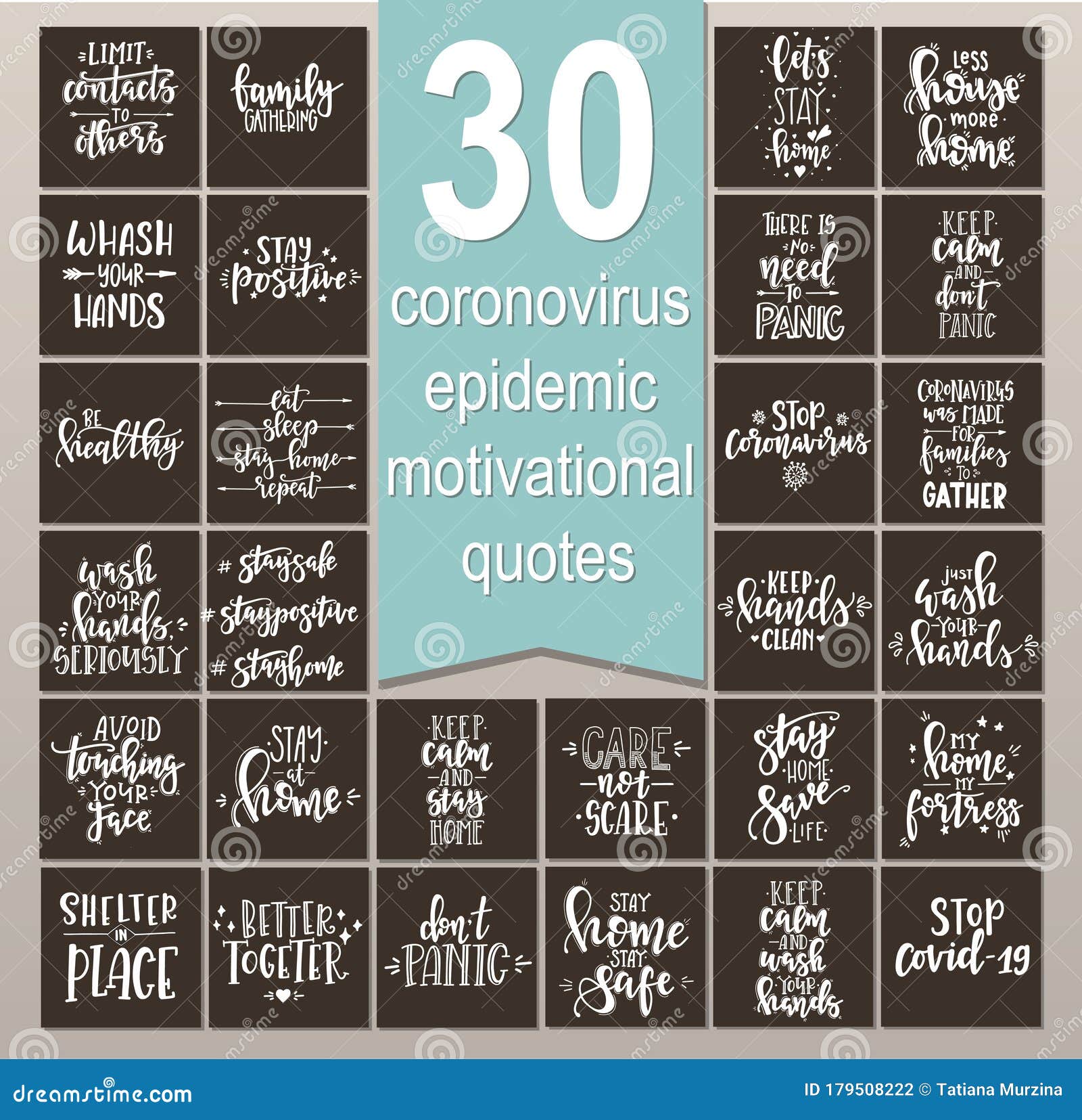 Vector Phrases on White Background. Coronavirus Epidemic Concept Stock ...