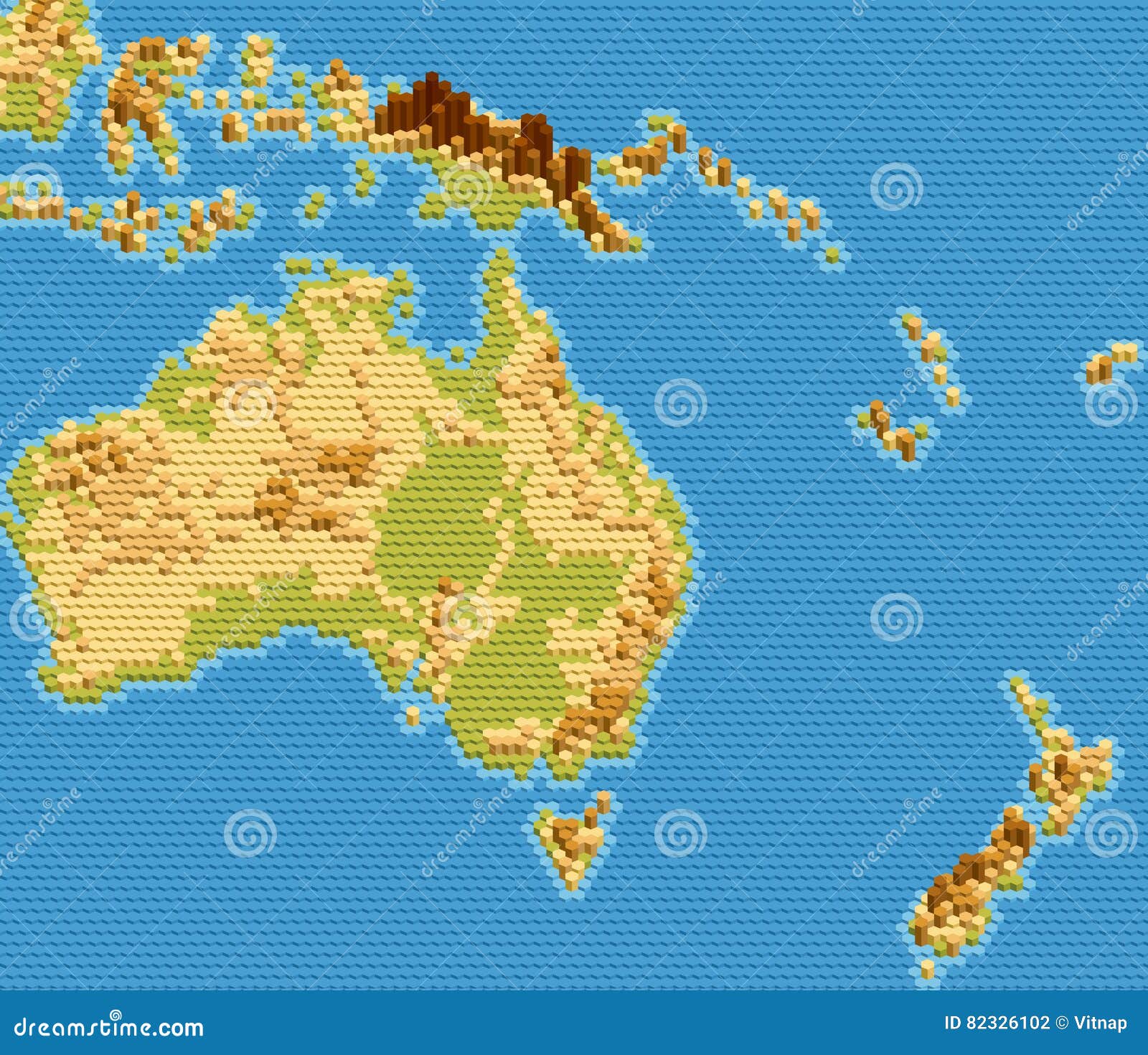 Stylized Map Of Australia. Vector Illustration | CartoonDealer.com ...