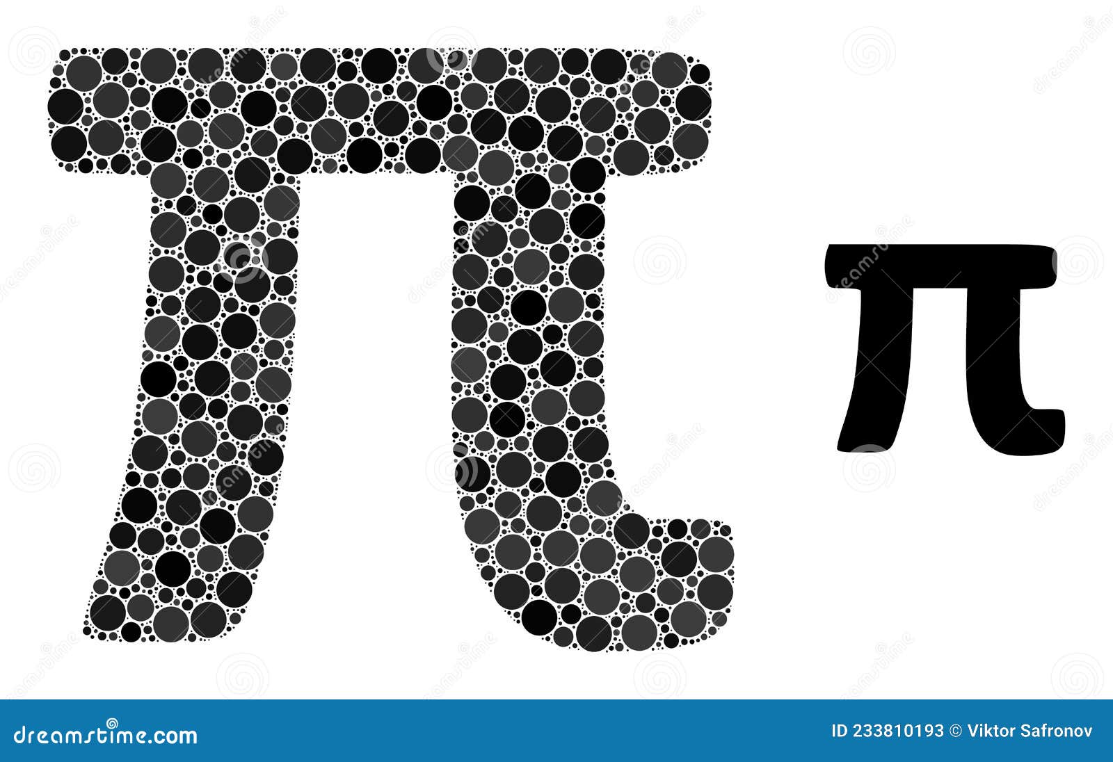 Vector Pi Greek Lowercase Symbol Collage of Dots Stock Vector ...