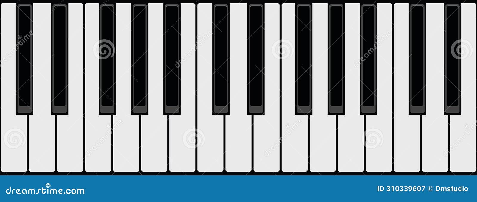 Vector Piano Keys. Realistic Piano Keyboard Stock Vector - Illustration ...