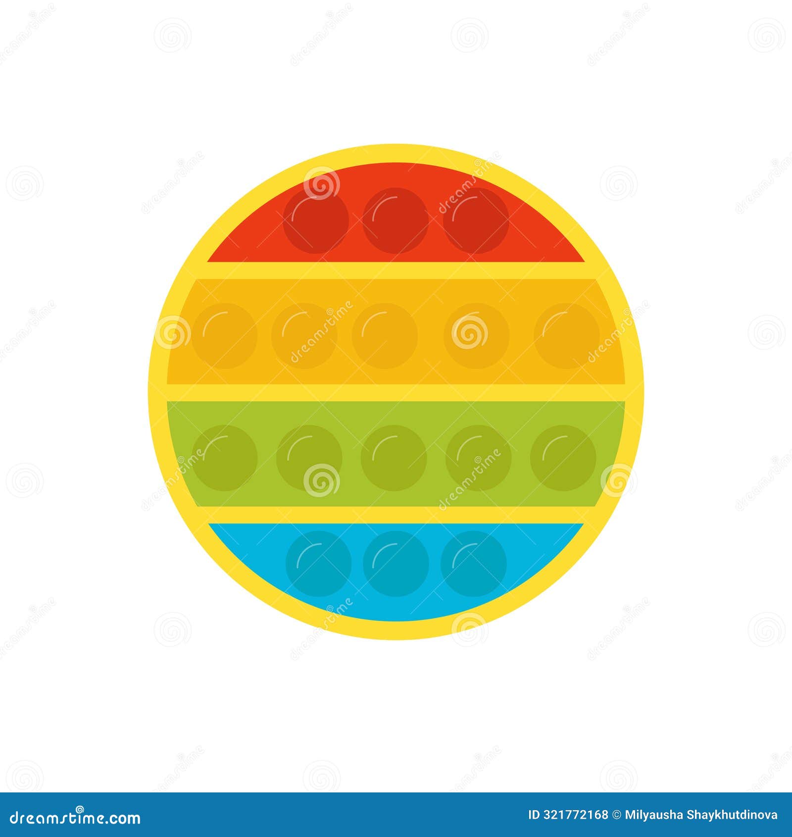 Vector Picture of Colorful Pop it Isolated on White Background. Stock ...