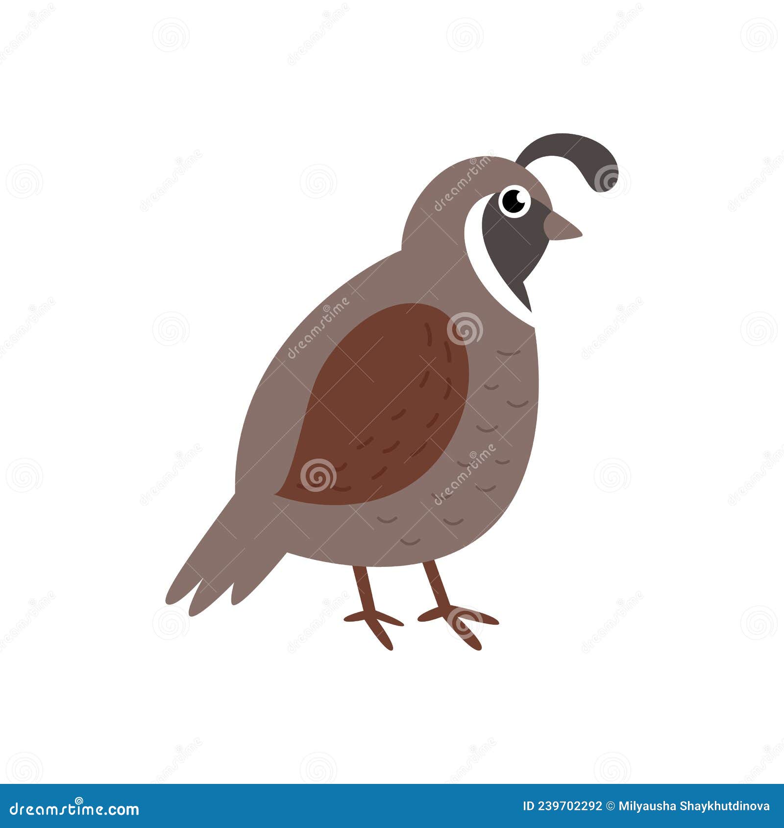 Cute Quail Cartoon Sticker With Brown Eyes And Color Gradients Stock ...
