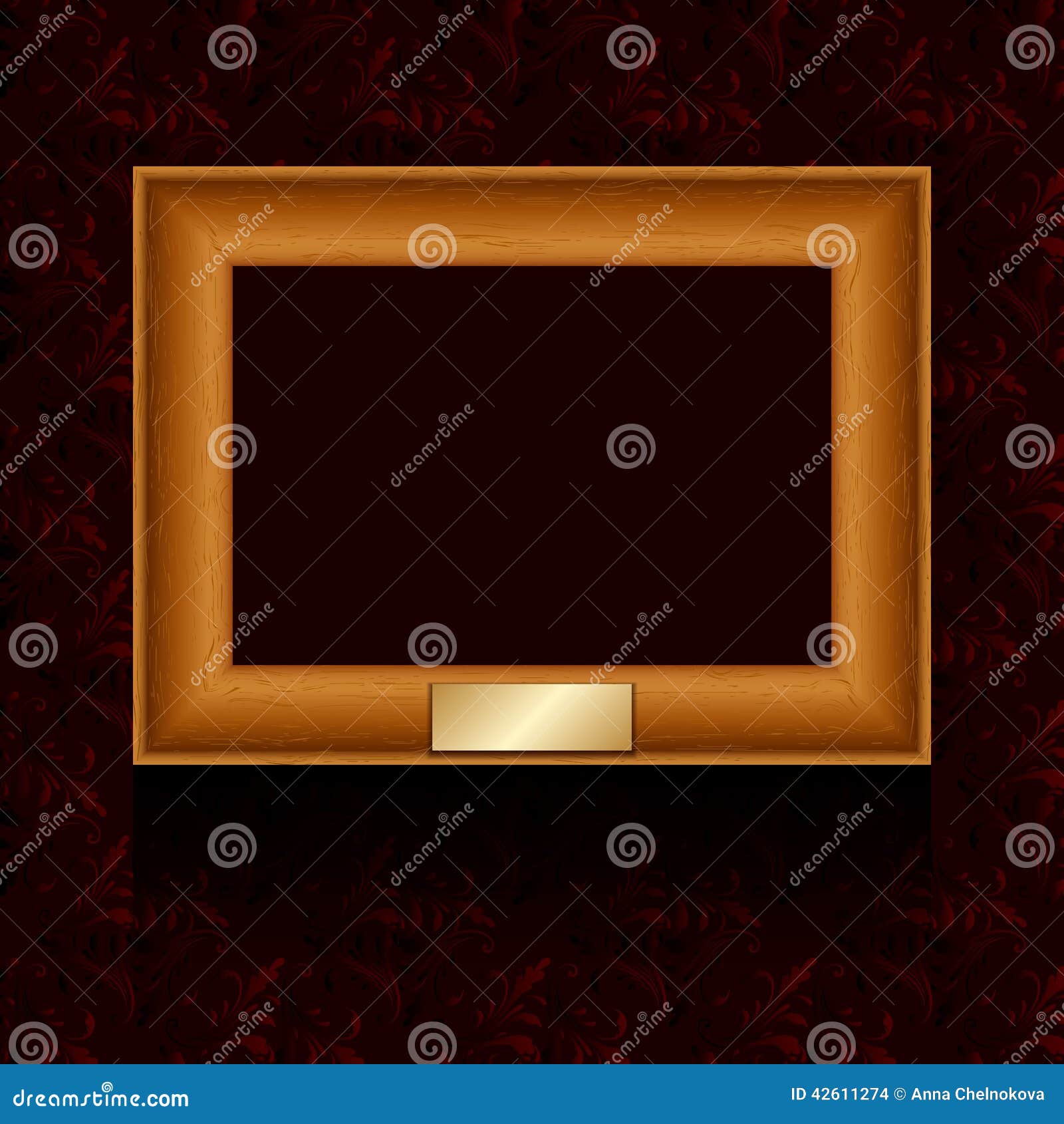 Vector Picture Frame on Wall. Stock Vector - Illustration of painting ...