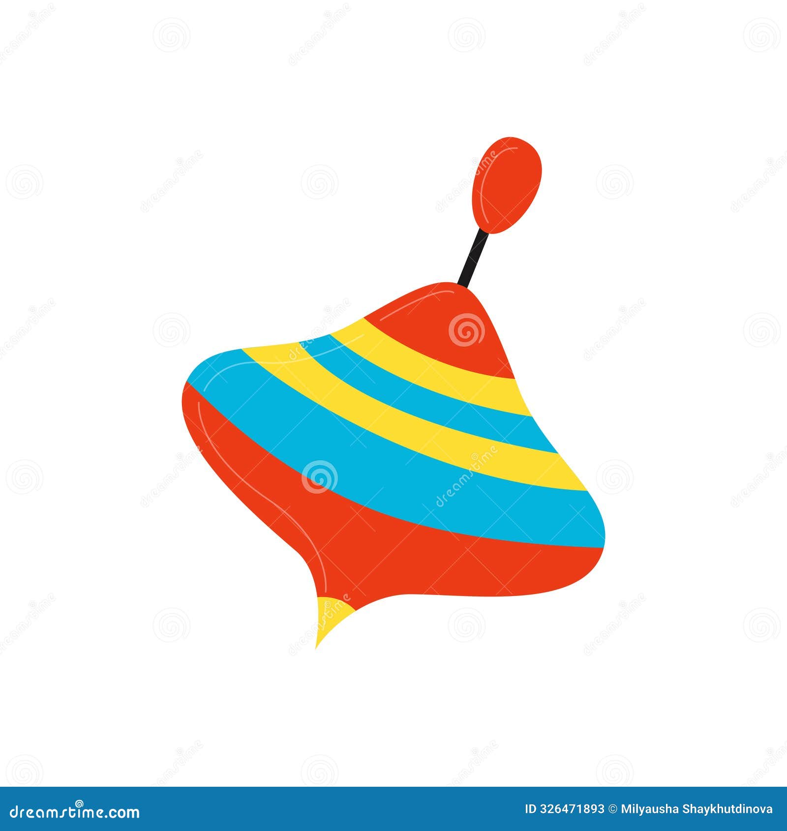 Cartoon Spinning Toddler Toy Colored Icon. Signs And Symbols Can Be ...