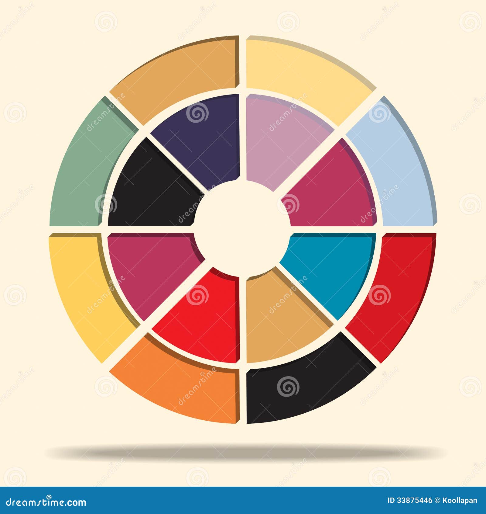 Vector of pie chart stock vector. Illustration of report - 33875446