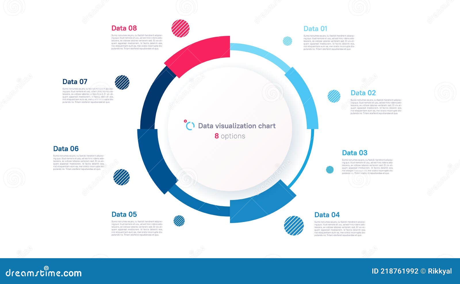 Vector Pie Chart Infographic Template in the Form of Pie Chart Divided ...