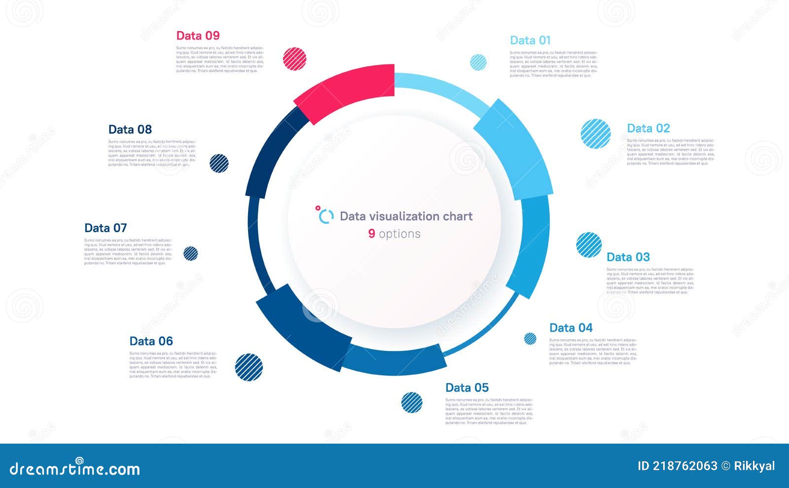 Vector Pie Chart Infographic Template in the Form of Pie Chart Divided ...