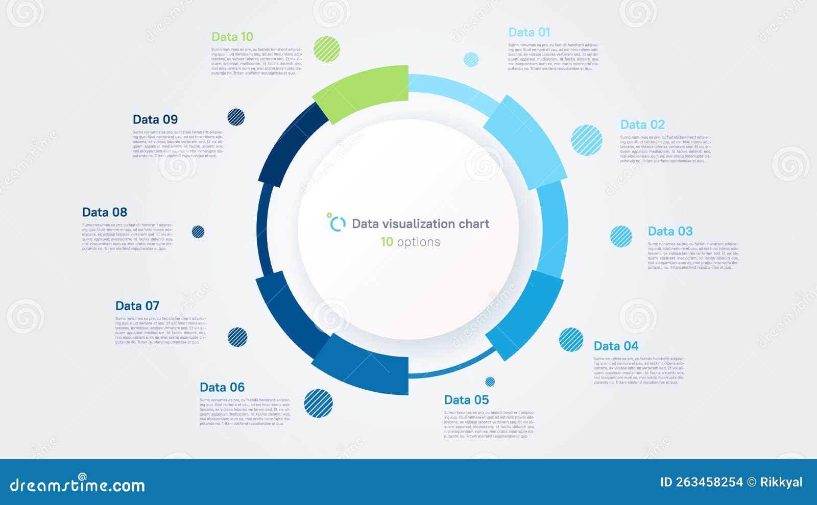 Vector Pie Chart Infographic Template in the Form of Pie Chart Divided ...