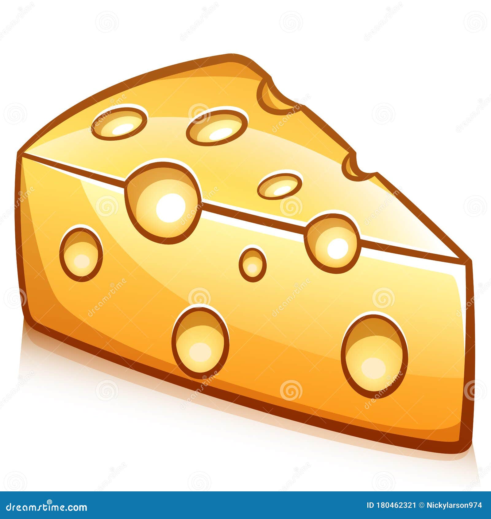 Vector Piece of Cheese Design Stock Vector - Illustration of cartoon ...