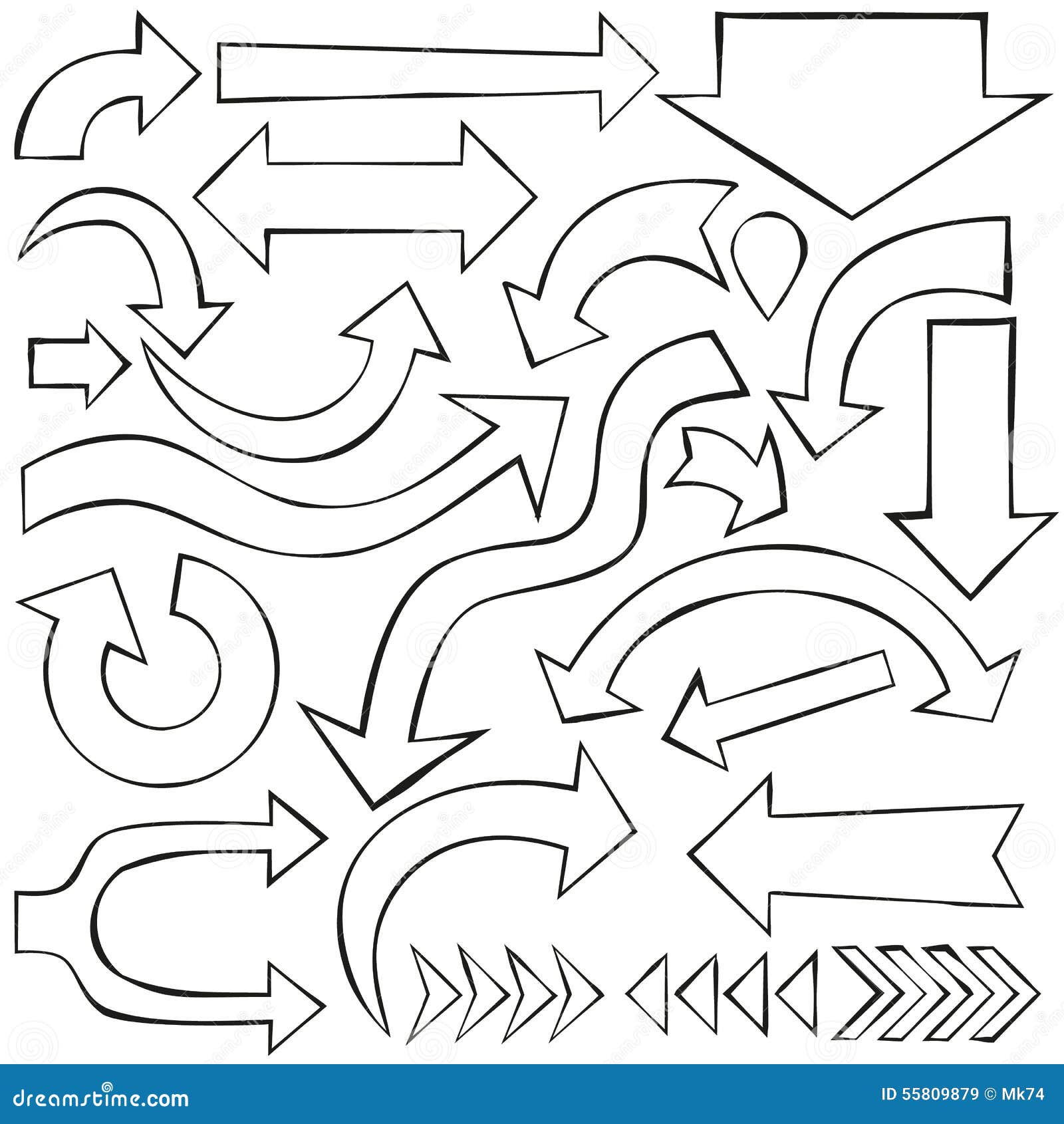 Vector pijlen vector illustratie. Illustration of tekening - 55809879