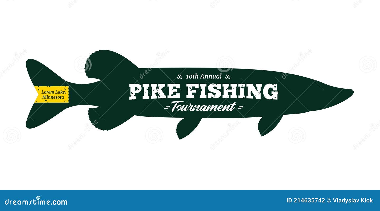 Pike Fishing. Emblem Template With Pike Fish. Design Element For Logo ...