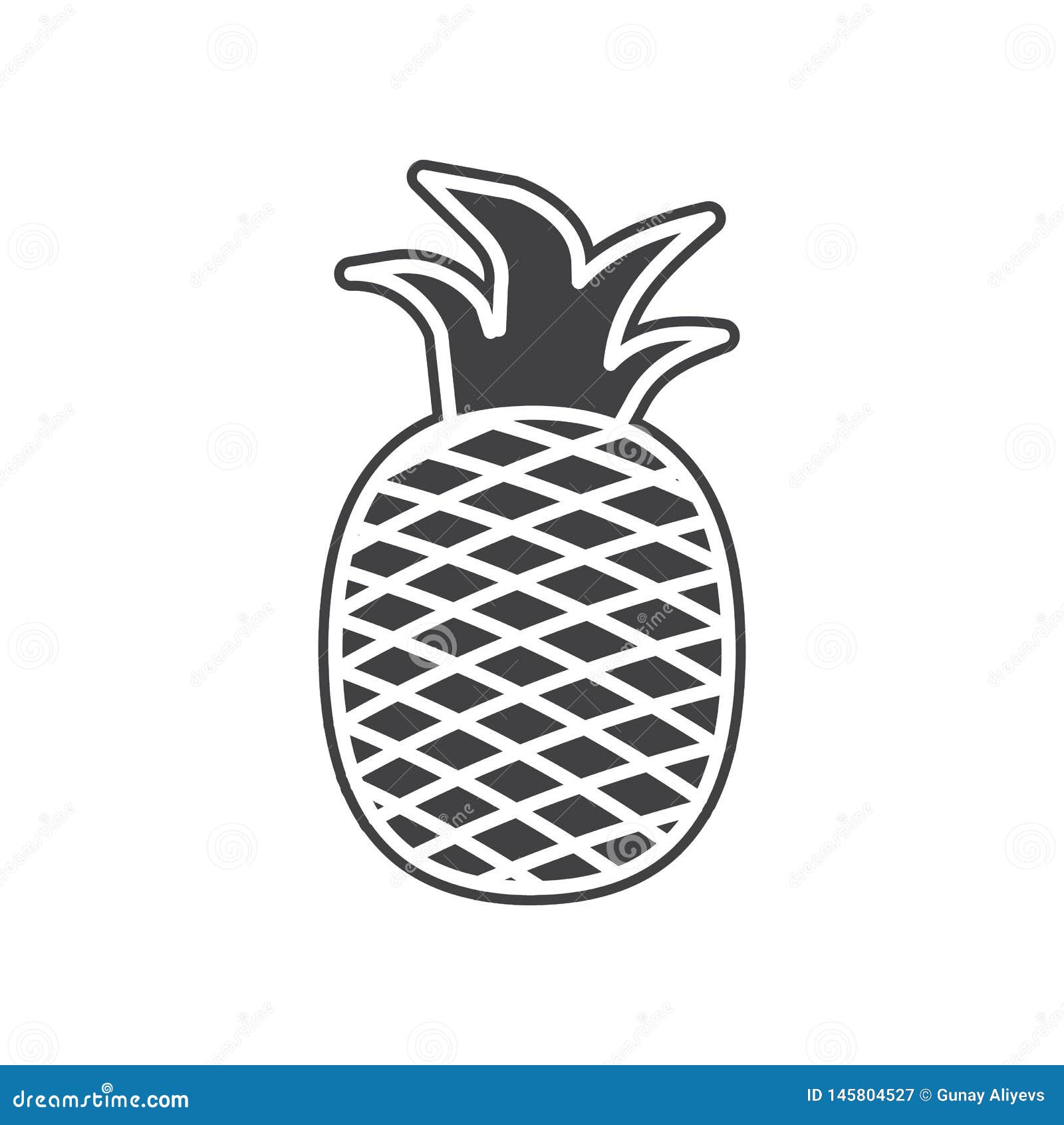 Vector Pineapple Icon. Element of Fruits and Vegatables for Mobile ...