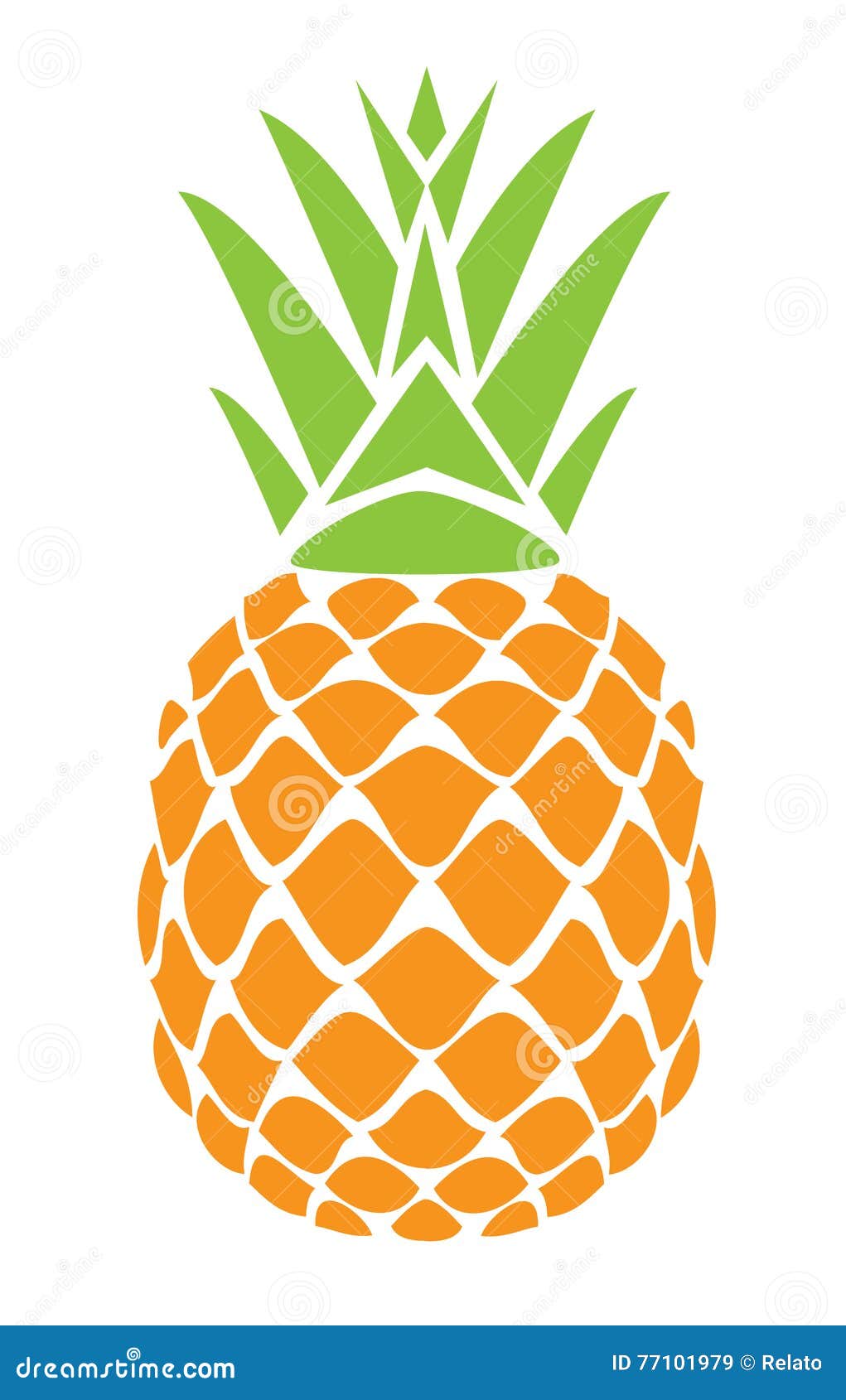 Vector pineapple stock vector. Illustration of dessert - 77101979