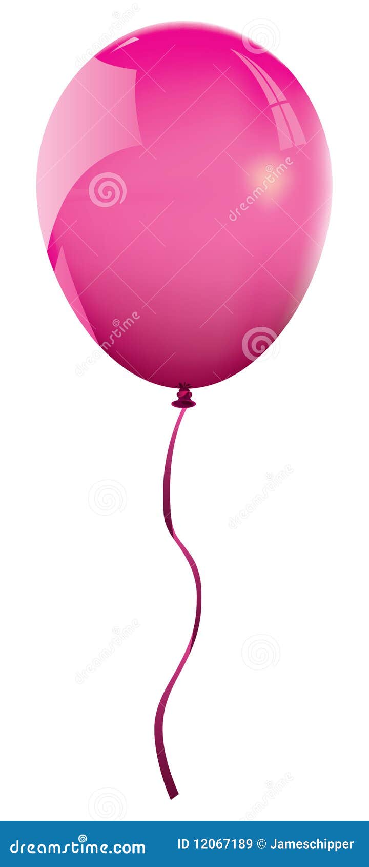 Vector pink balloon stock vector. Illustration of balloon - 12067189