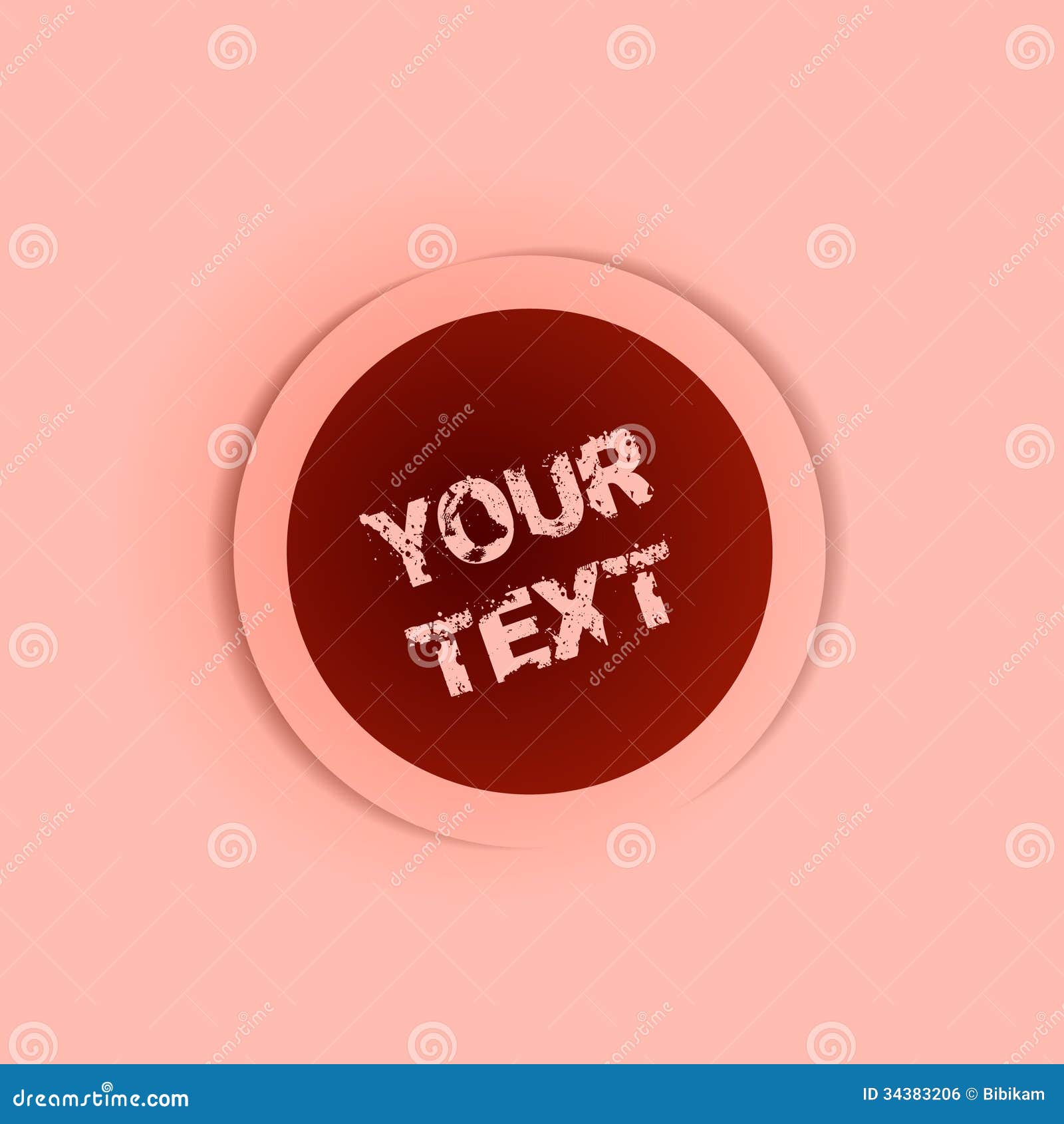 Vector pink button stock vector. Illustration of guaranteed - 34383206