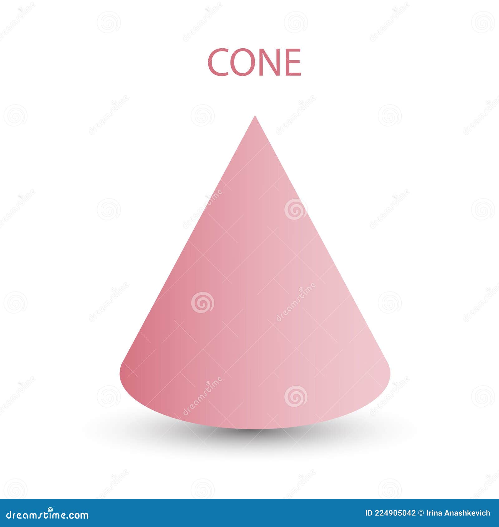Vector Pinkcone with Gradients and Shadow for Game, Icon, Package ...