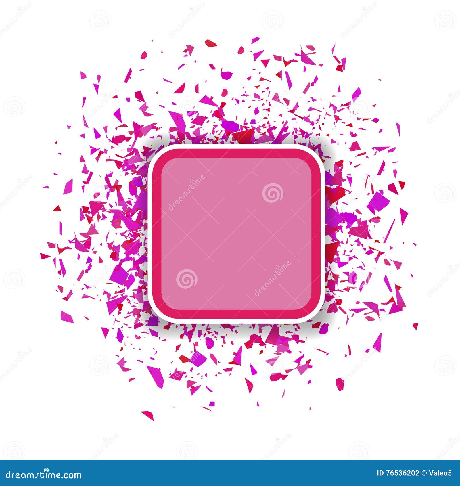 Vector Pink Confetti Banner. Set of Particles. Stock Vector ...