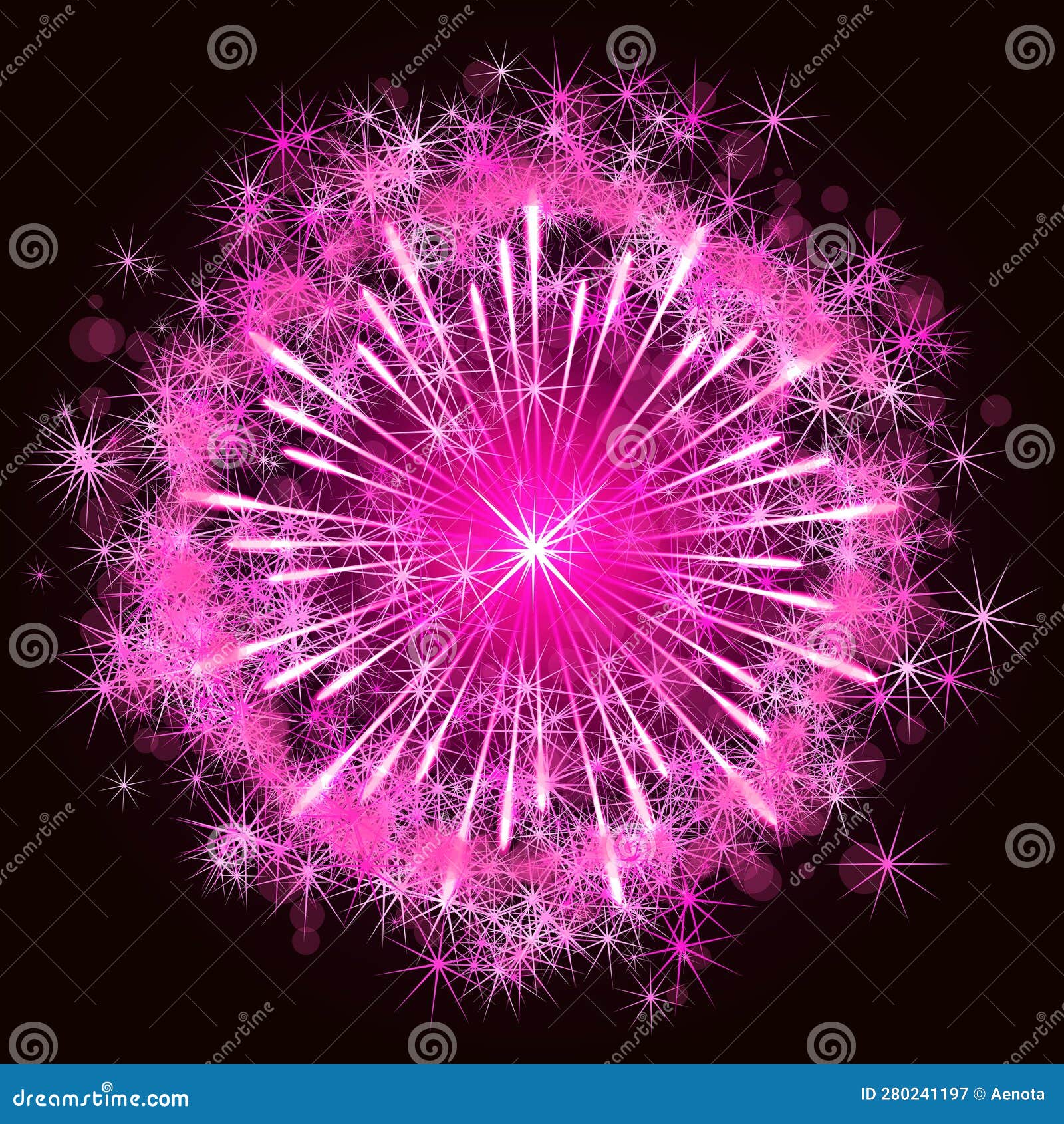 Vector Pink Fireworks stock vector. Illustration of patern - 280241197