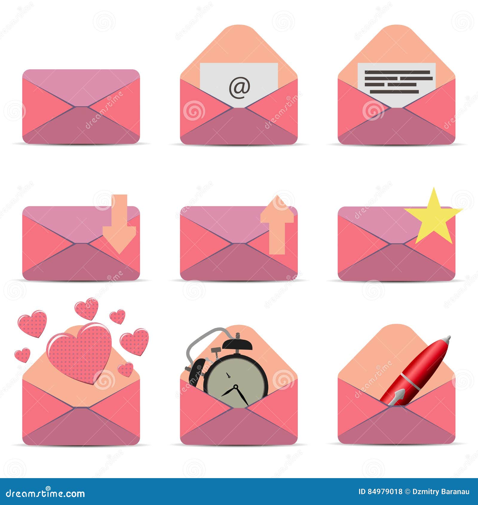 Flat Envelope Vector Icon Isolated On White Background For Graphic ...