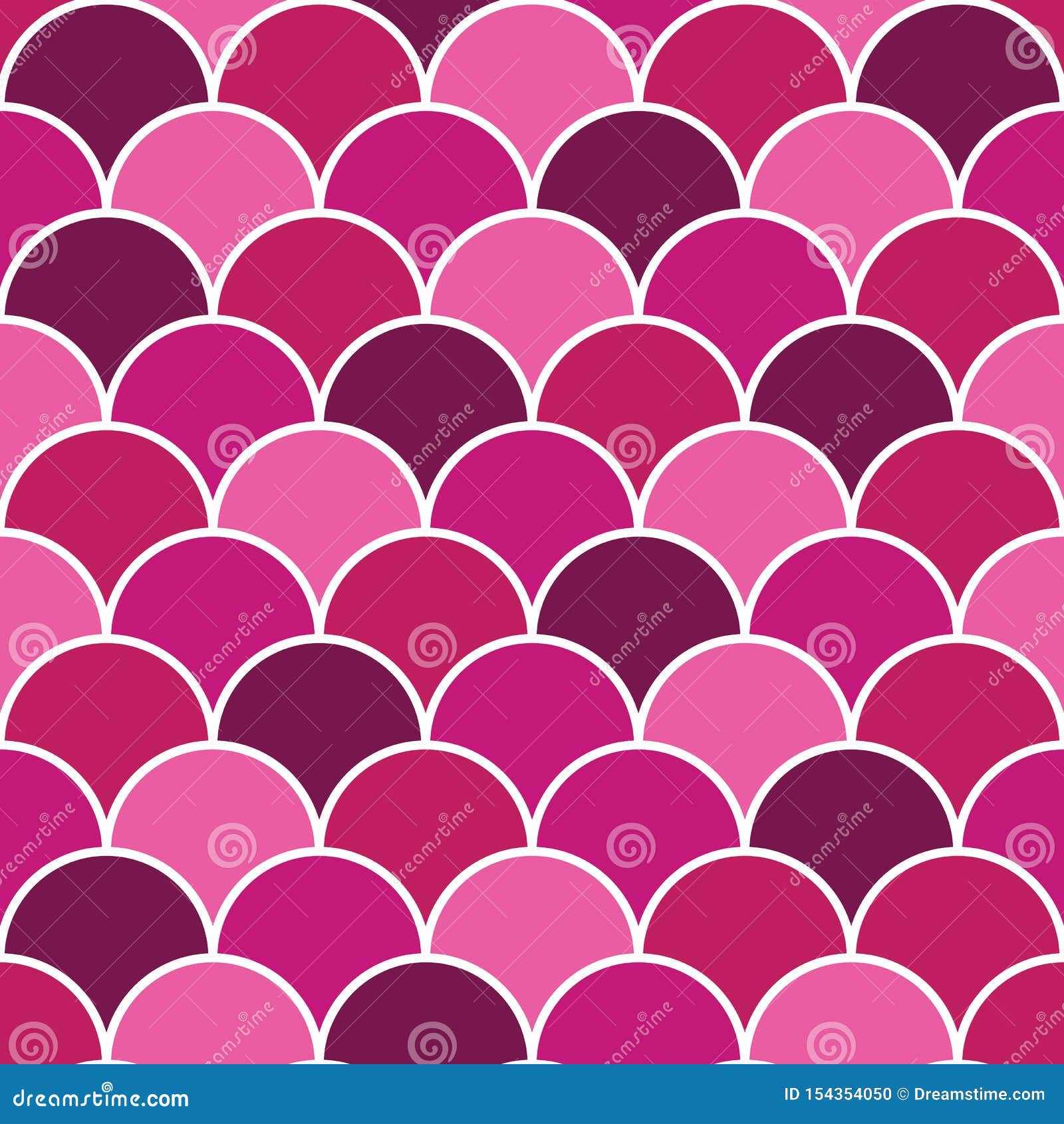 Vector Pink Geometric Fish Scales Texture Seamless Repeat Pattern ...