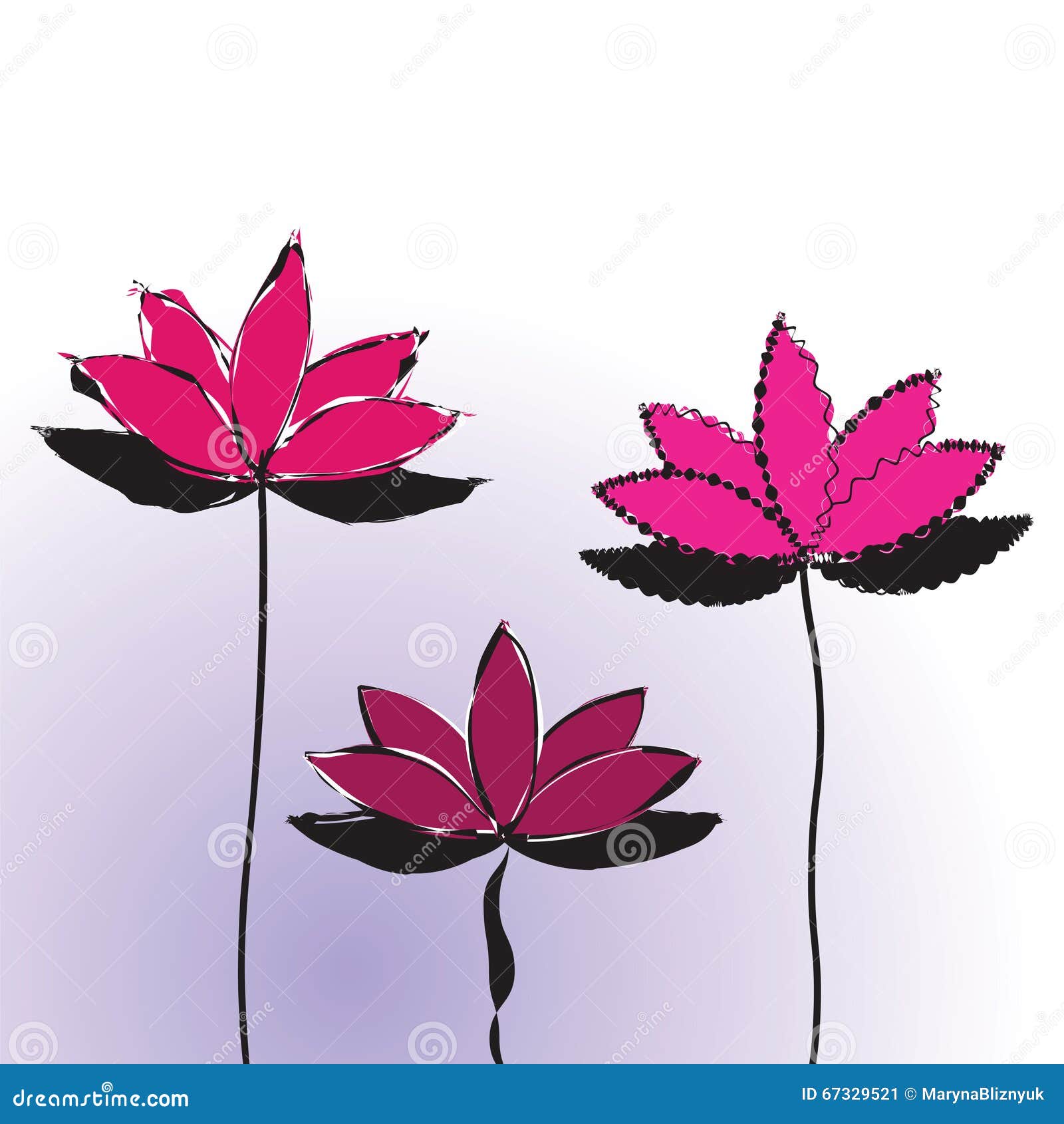 Vector pink graphic lotus stock vector. Illustration of lotus - 67329521