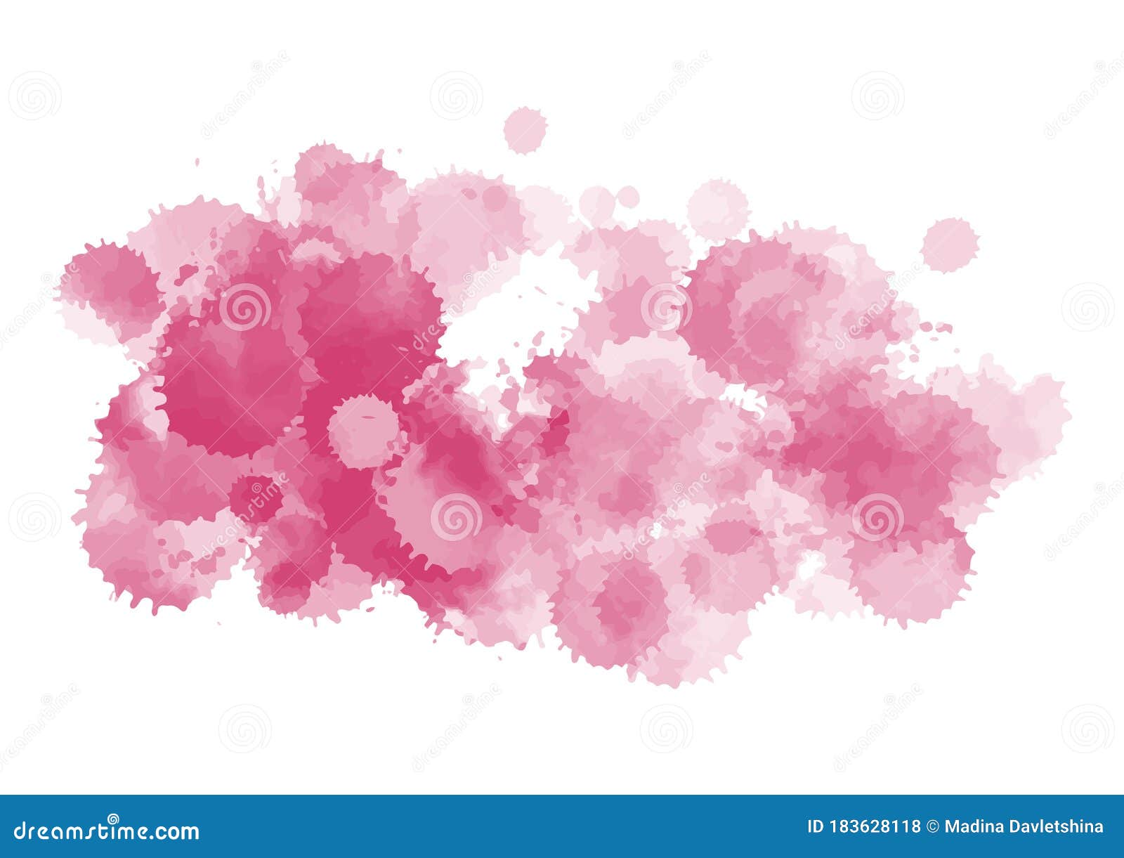Vector Pink Ink Blotch Composition Stock Vector - Illustration of ...