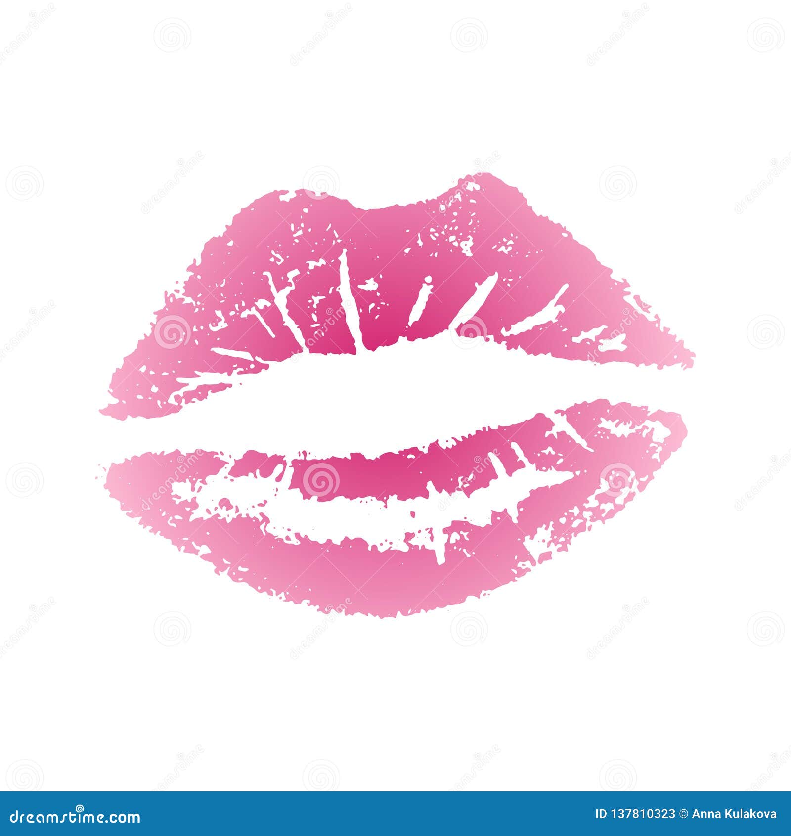 Vector Pink Lipstick Imprint, Lips in Kiss for Valentine`s Day Goods ... Vector Pink Lipstick Imprint, Lips in Kiss for Valentine`s Day Goods ...