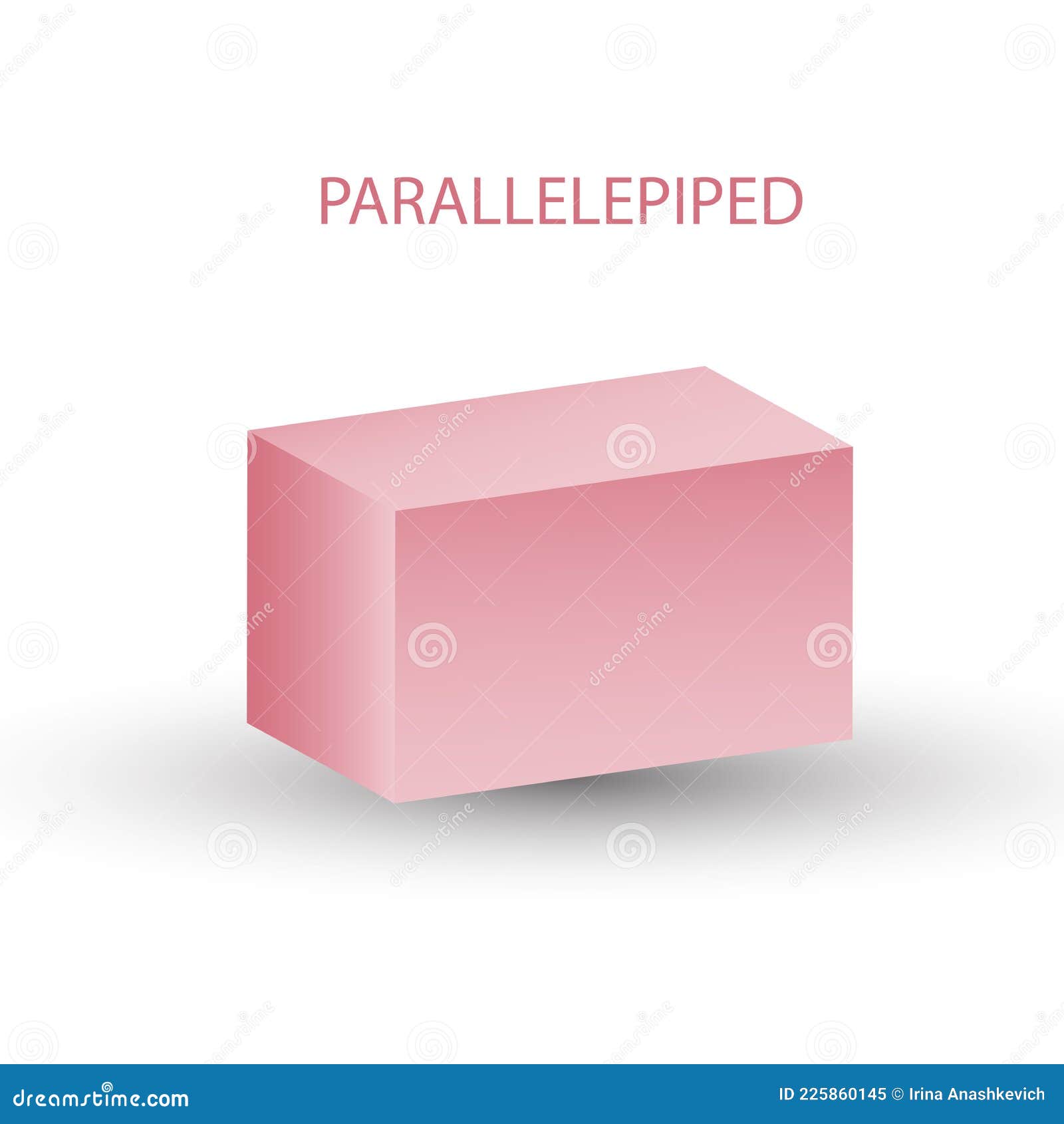 Vector Pink Parallelepiped with Gradients and Shadow for Game, Icon ...