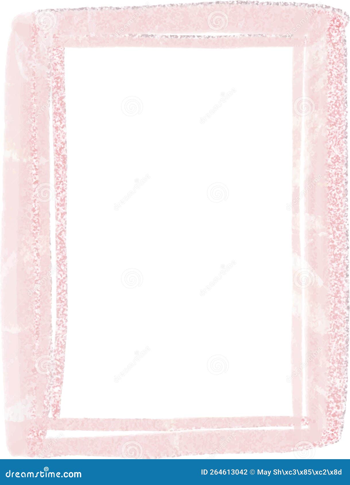 Vector Pink Pastel Frames with Copyspace, Rectangle Frame, White ...