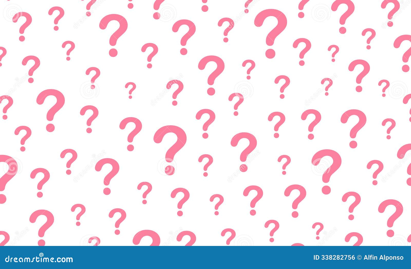 Vector Pink Question Mark on White Background Stock Illustration ...