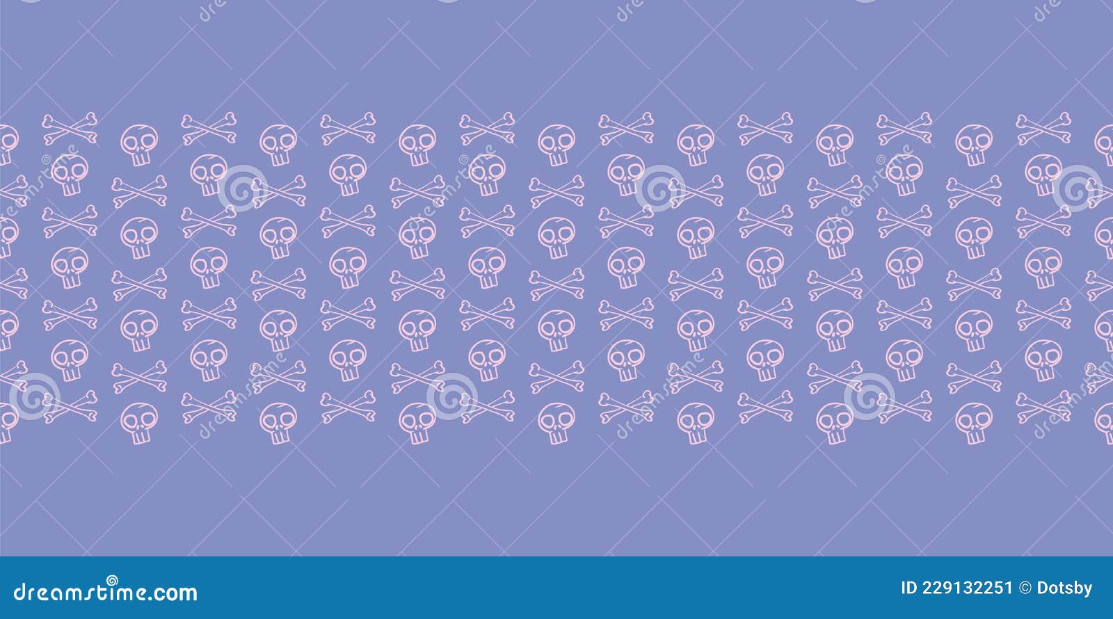 Vector Pink Skulls Bones Violet Seamless Pattern Stock Vector ...