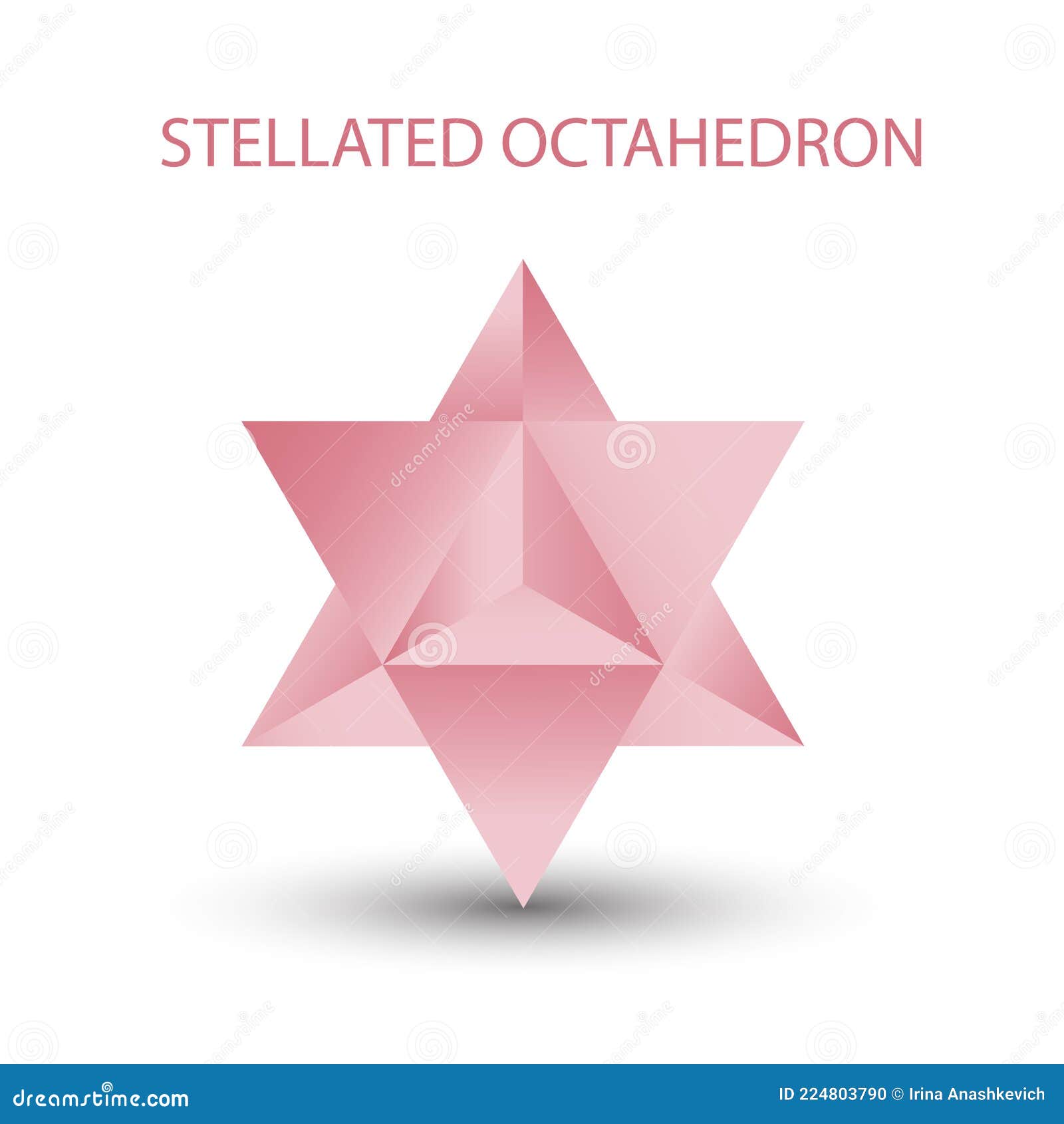 Vector Pink Stellated Octahedron, Also Called Stella Octangula, and ...