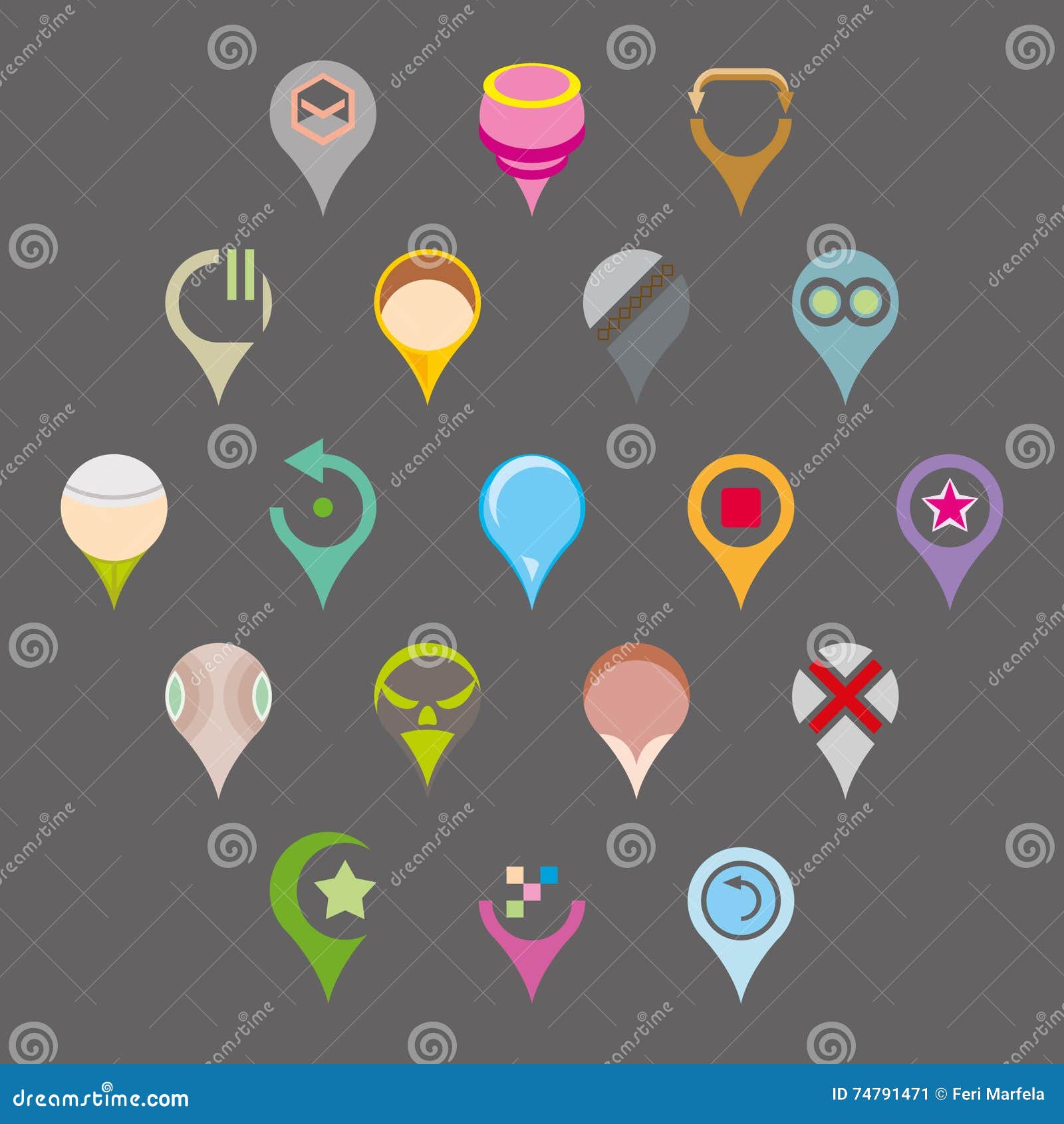 Pinpoint Icon Cartoon Vector | CartoonDealer.com #139743947