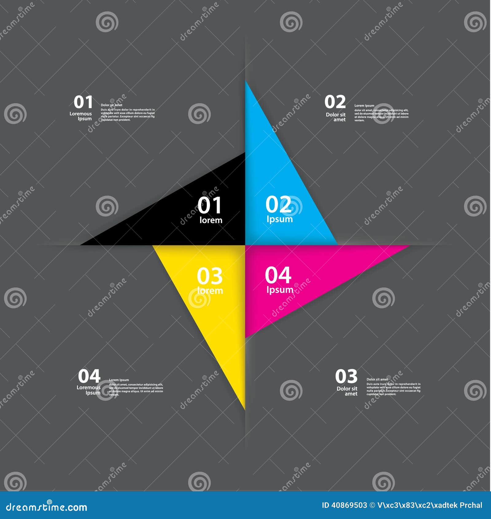 Vector Pinwheel Template. Abstract Layout for Presentation or in Stock ...
