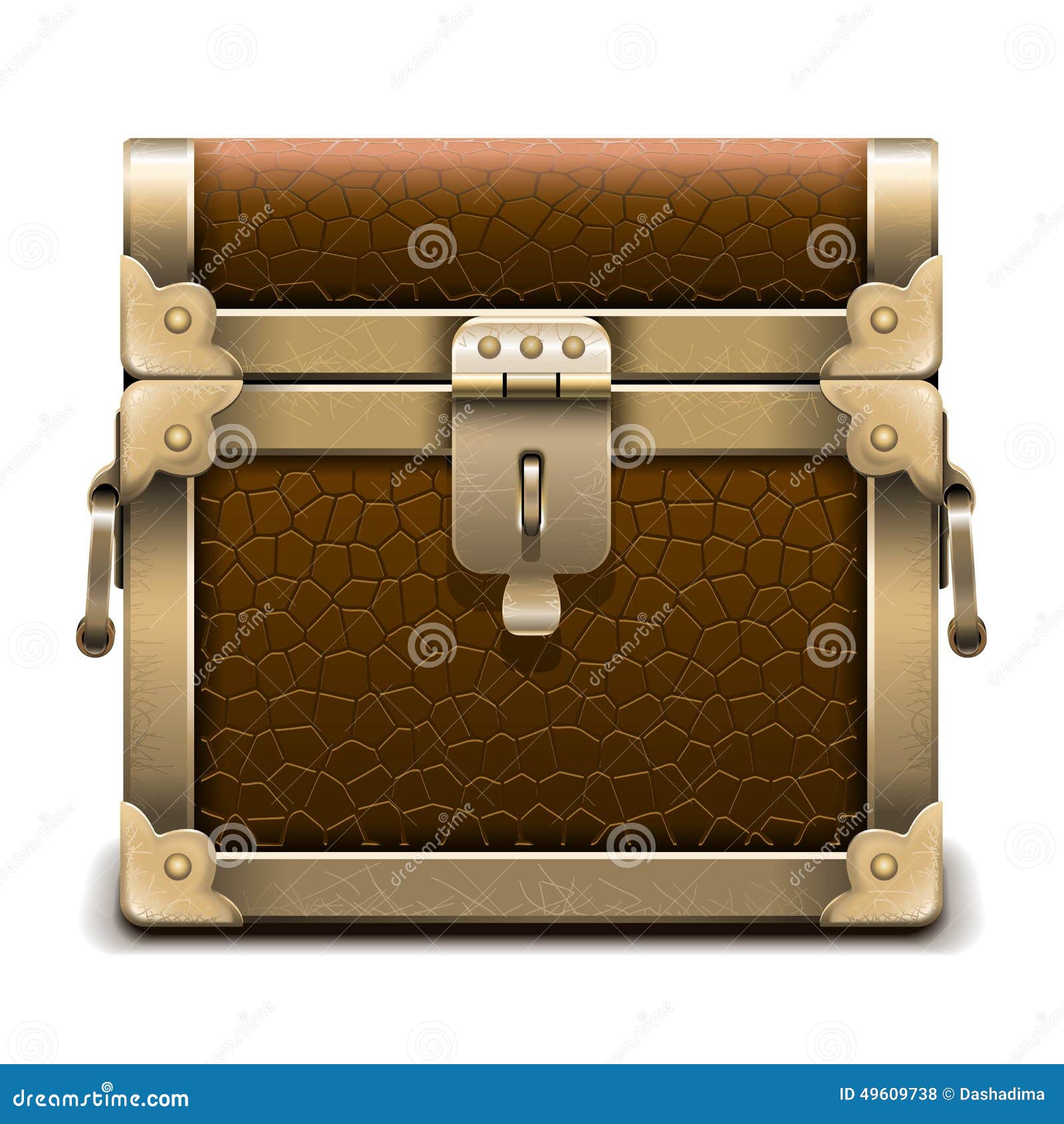 Vector Pirate Chest stock vector. Illustration of metal - 49609738