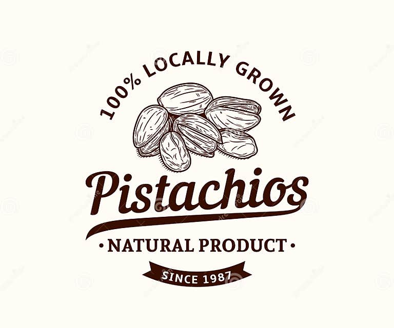 Vector pistachio logo stock illustration. Illustration of diet - 298665300