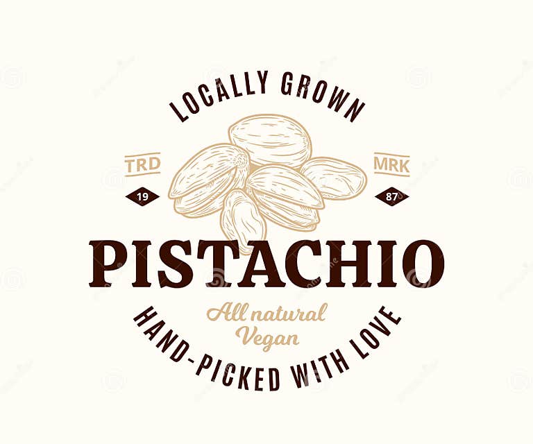 Vector pistachio logo stock illustration. Illustration of snack - 298665311