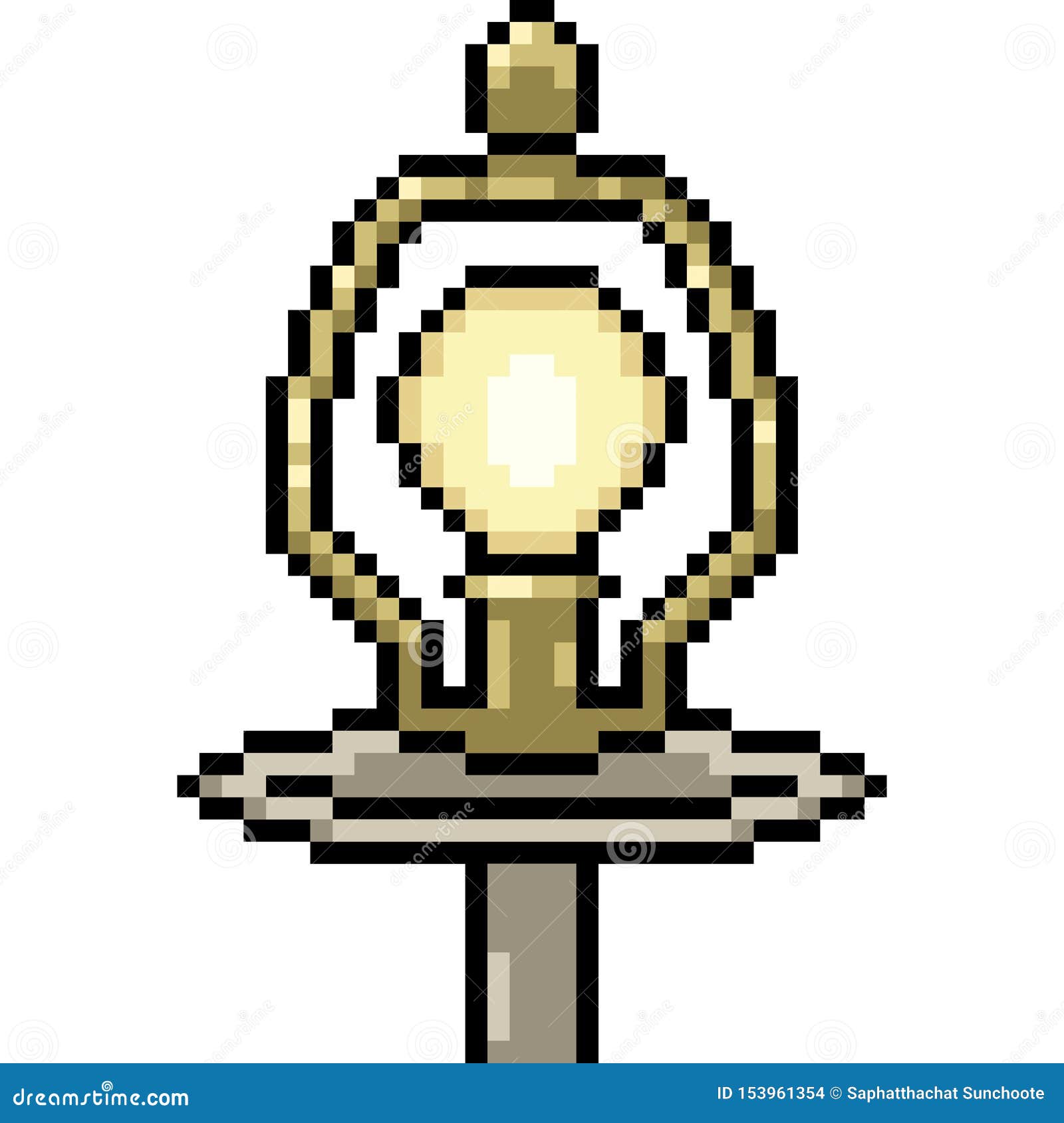 Vector Pixel Art Abstract Lamp Stock Vector - Illustration of icon ...