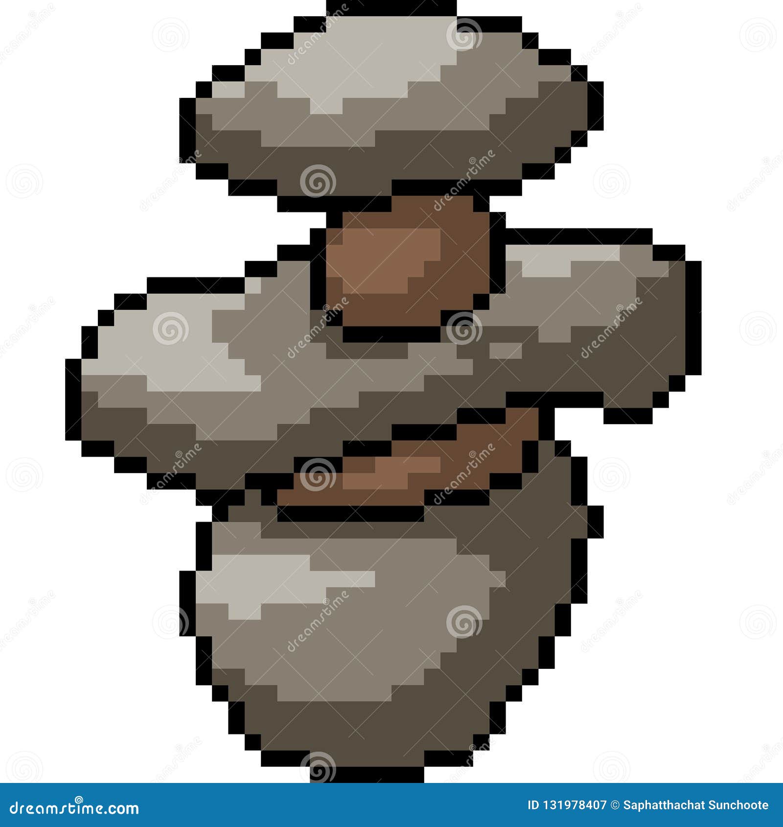 Vector Pixel Art Abstract Stone Stock Vector - Illustration of cute ...