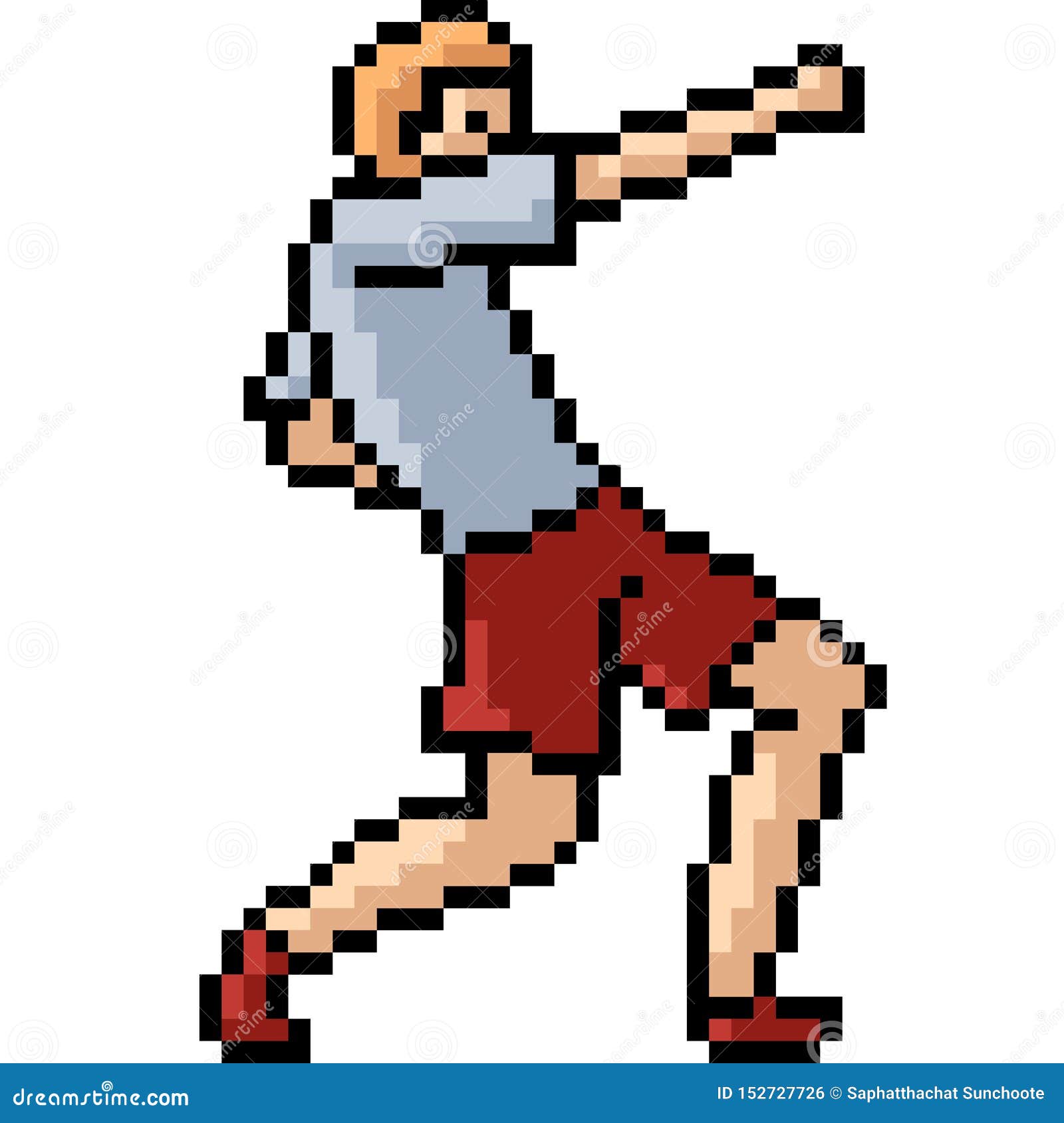 Vector pixel art action stock vector. Illustration of teenager - 152727726