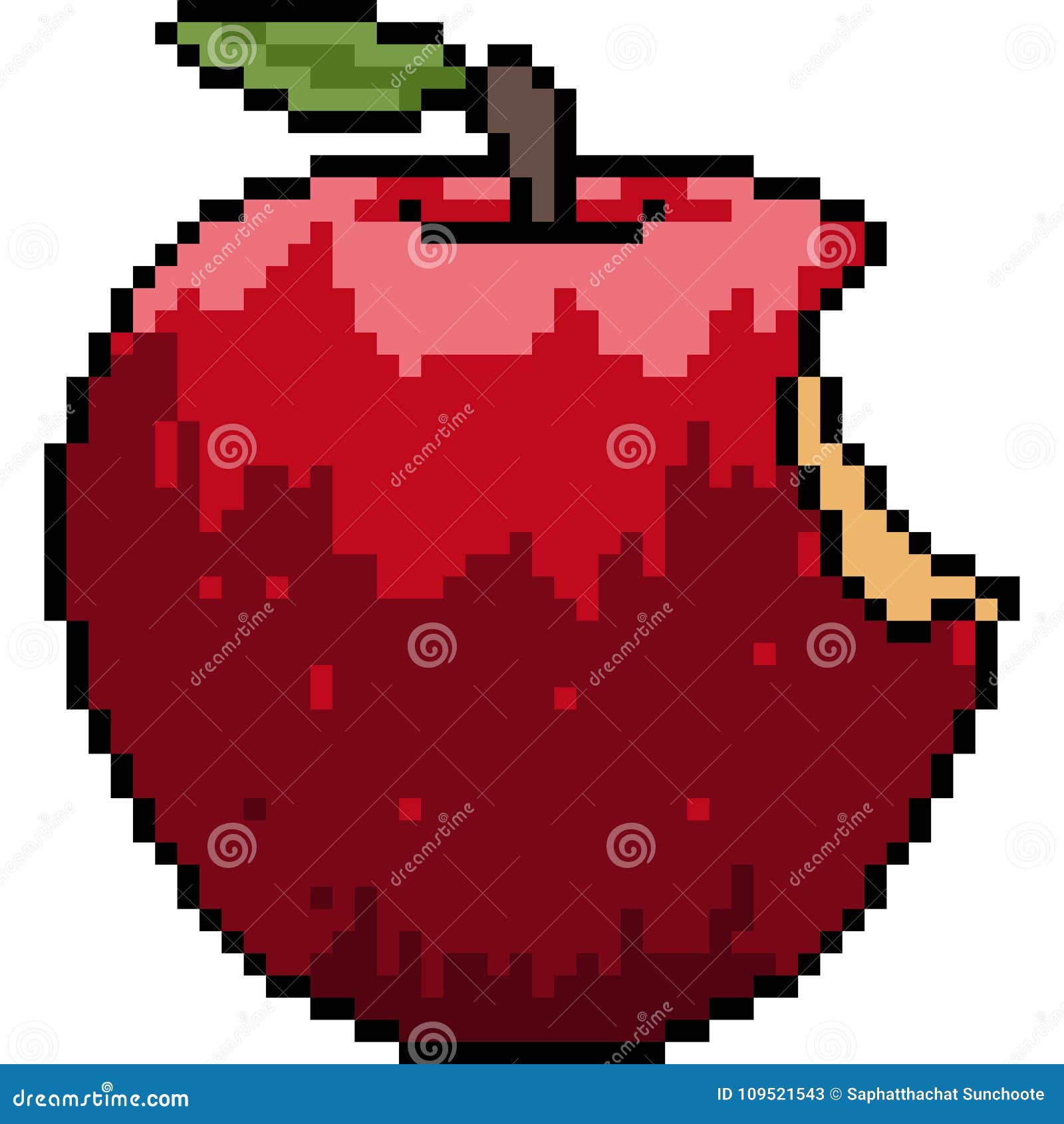 Apple With Bite Illustration Cartoon Vector | CartoonDealer.com #6232253