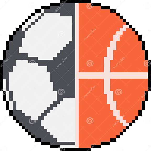 Vector pixel art ball game stock vector. Illustration of isolated ...