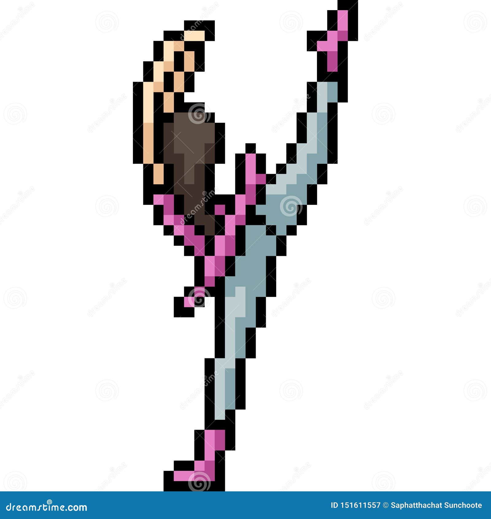 Vector Pixel Art Ballet Dance Stock Vector - Illustration of play ...
