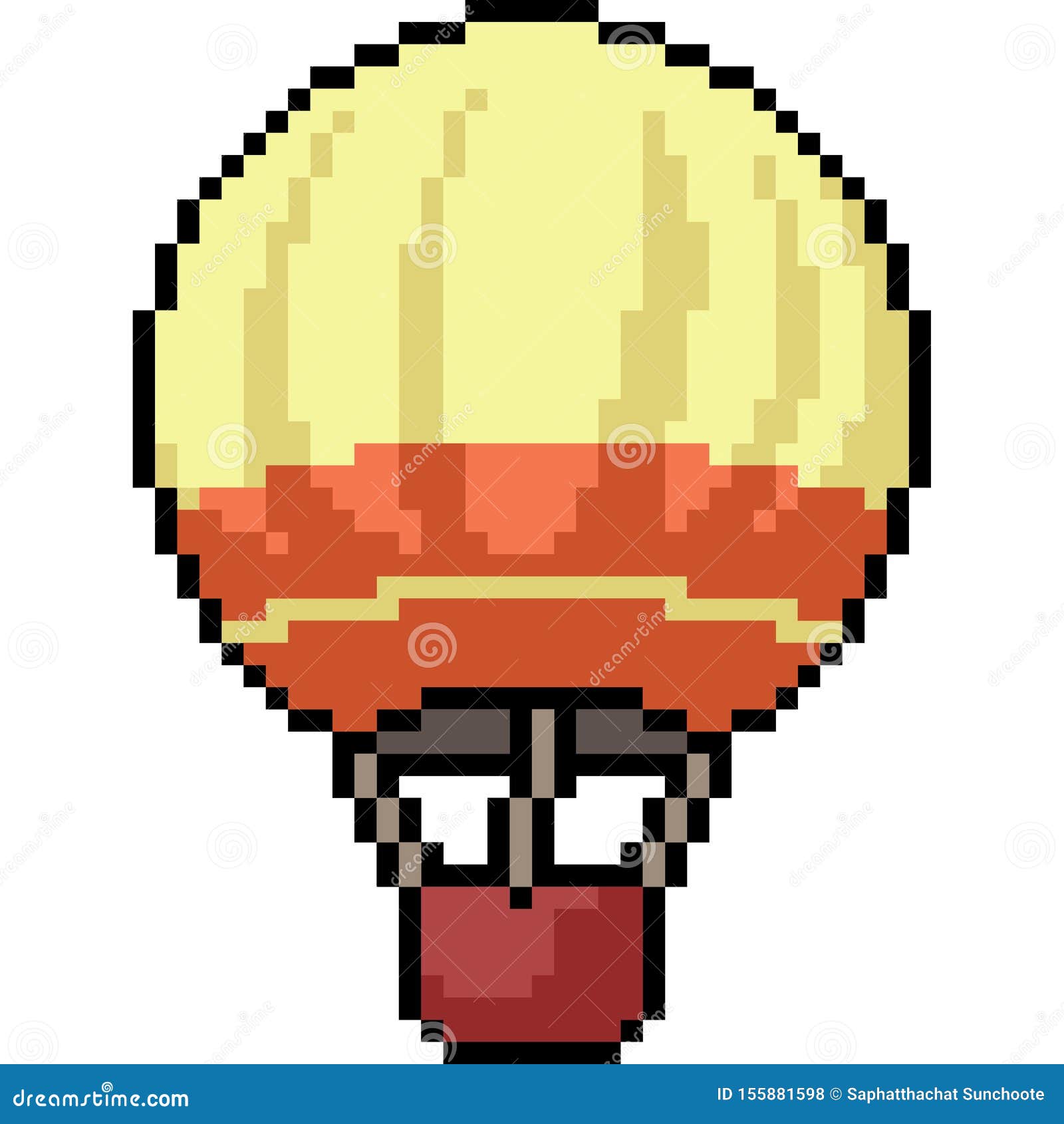 Vector pixel art balloon stock vector. Illustration of float - 155881598
