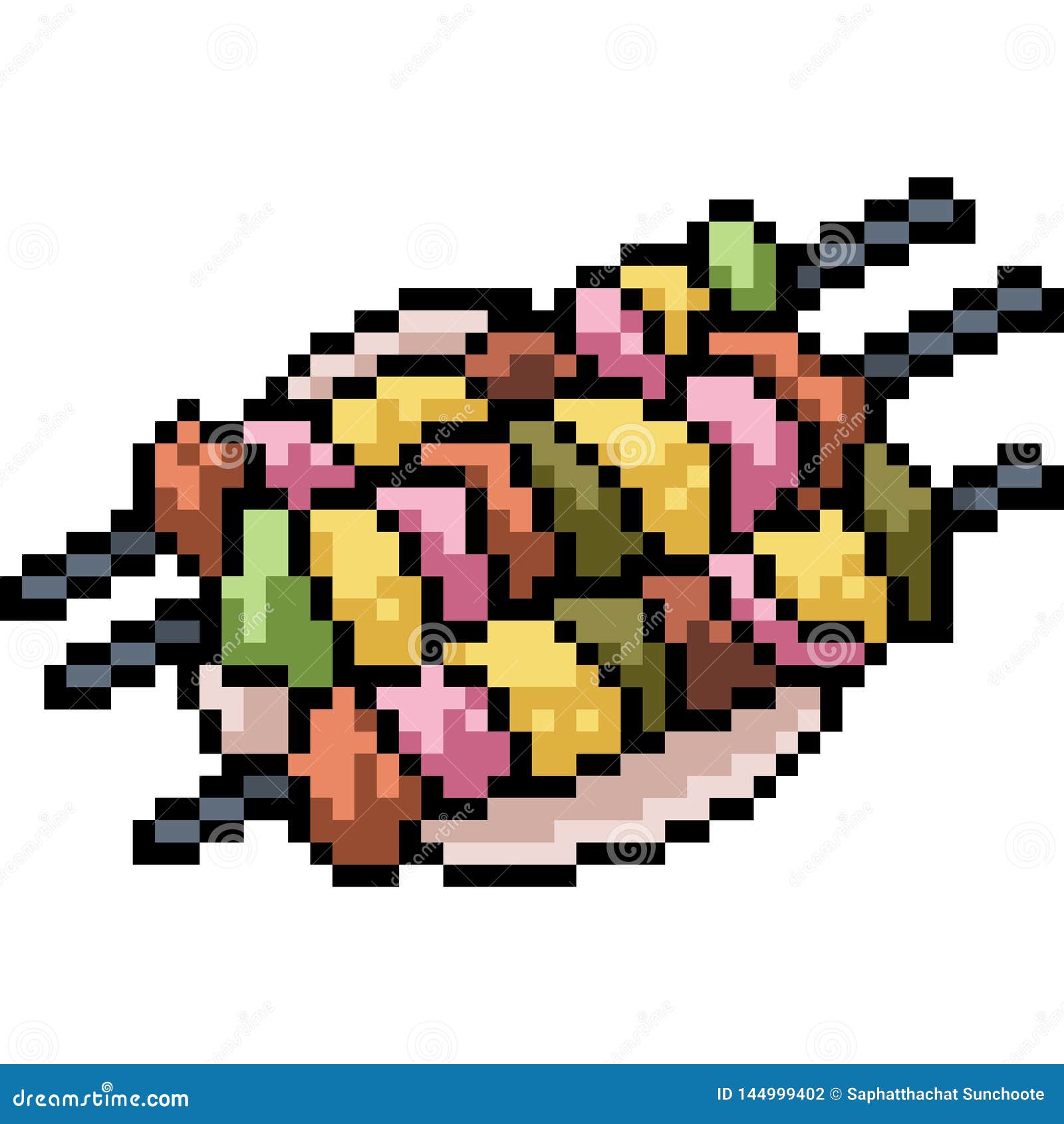 Vector pixel art barbeque stock vector. Illustration of pixel - 144999402