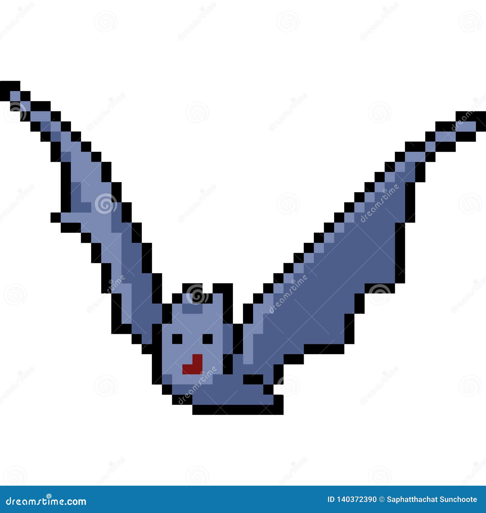Pixel Art Kawaii Bat